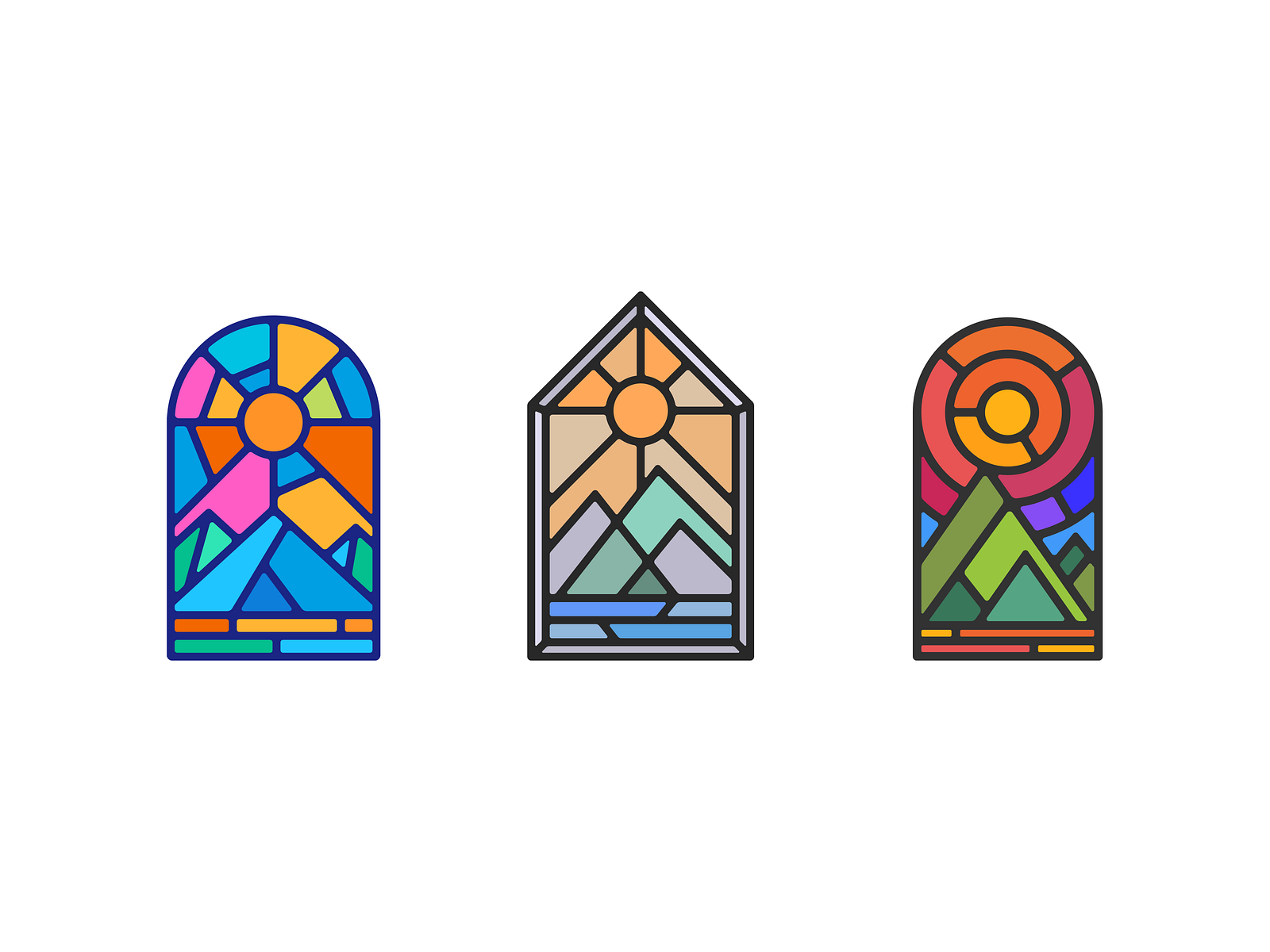 Stained glass logos by Andrii Kovalchuk 🇺🇦 Brand designer on Dribbble