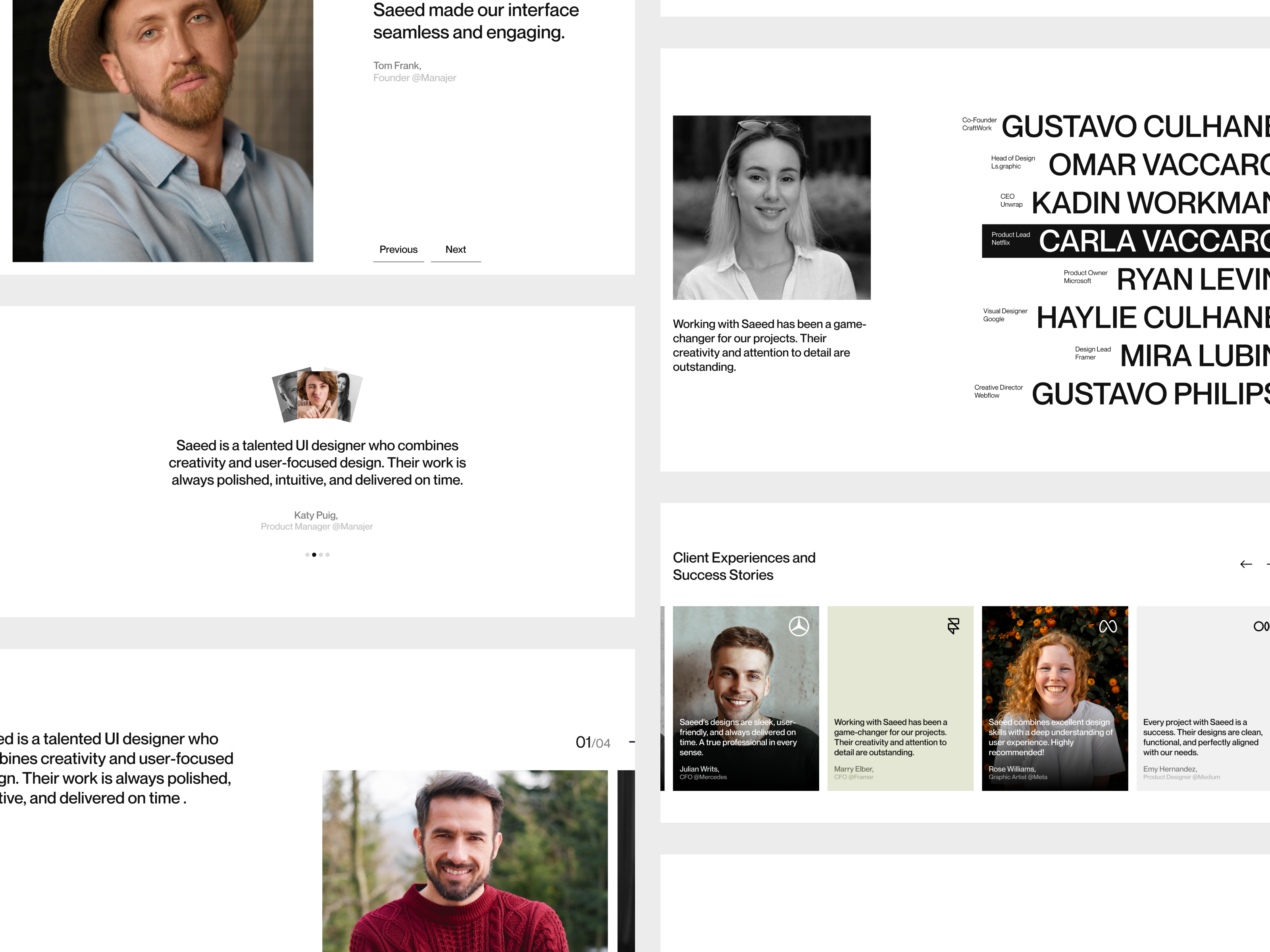 Testimonial Section Set by Saeedworks on Dribbble