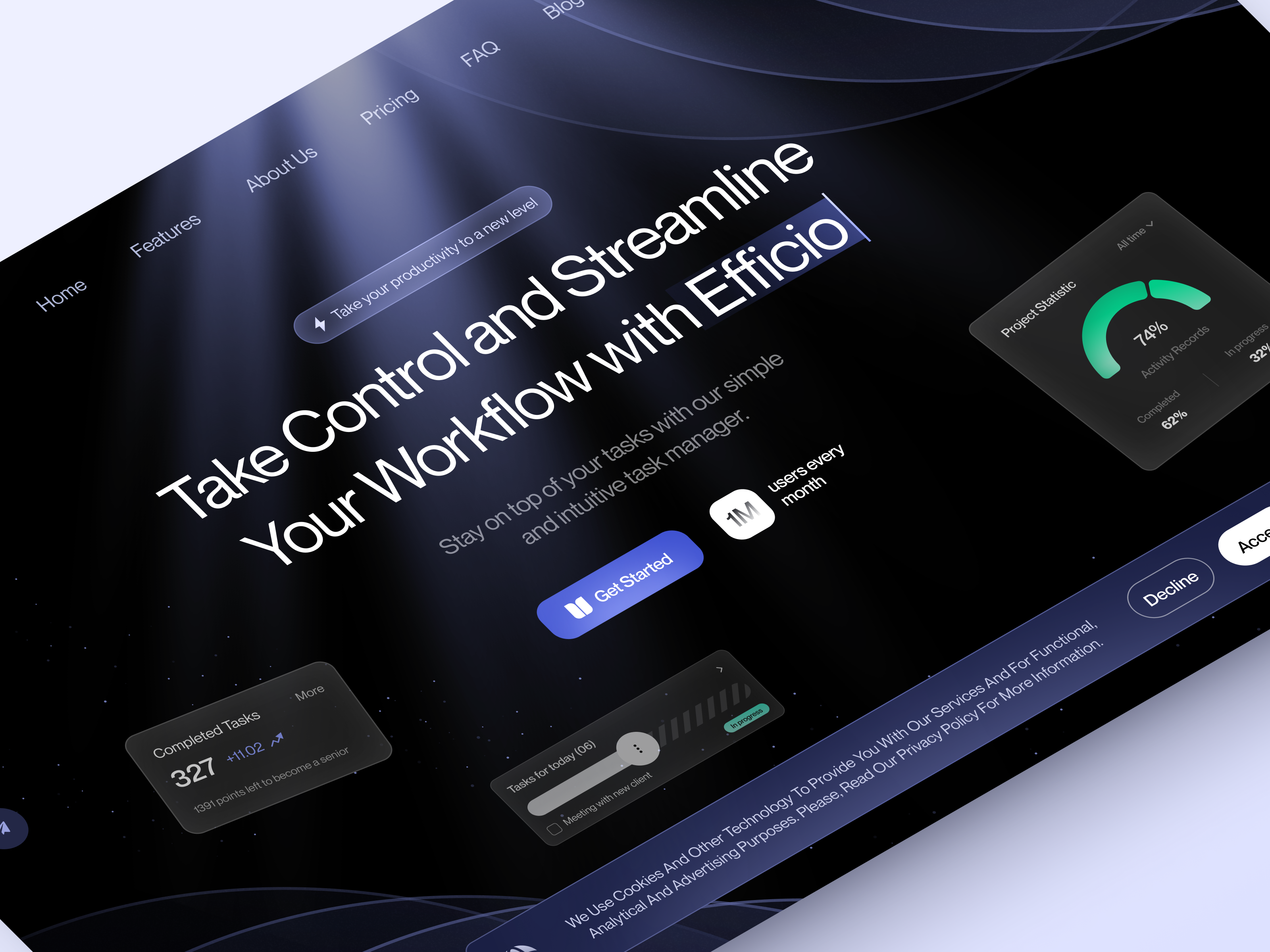 Efficio - Web Design for SaaS by Arounda UI/UX for Arounda on Dribbble