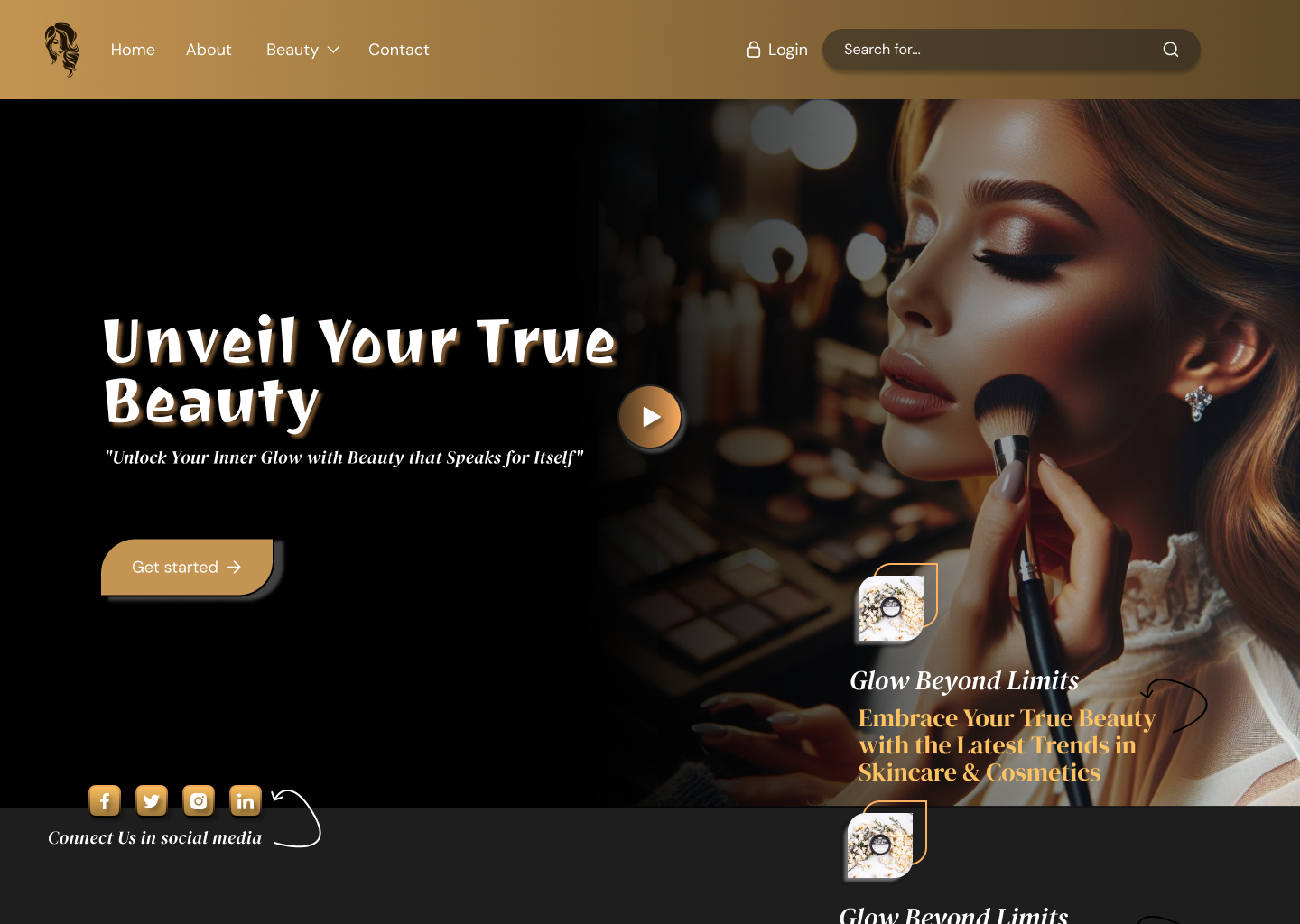 Beauty - Hero Screen UI Design by systazone solution on Dribbble
