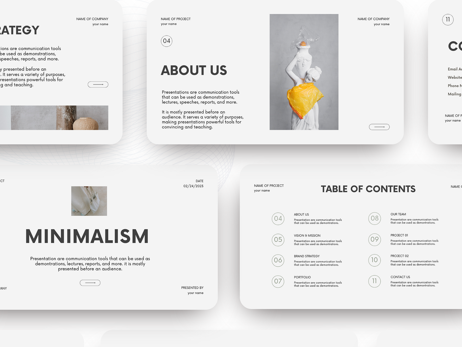 MInimalism Presentation Design by SAL BESARI on Dribbble