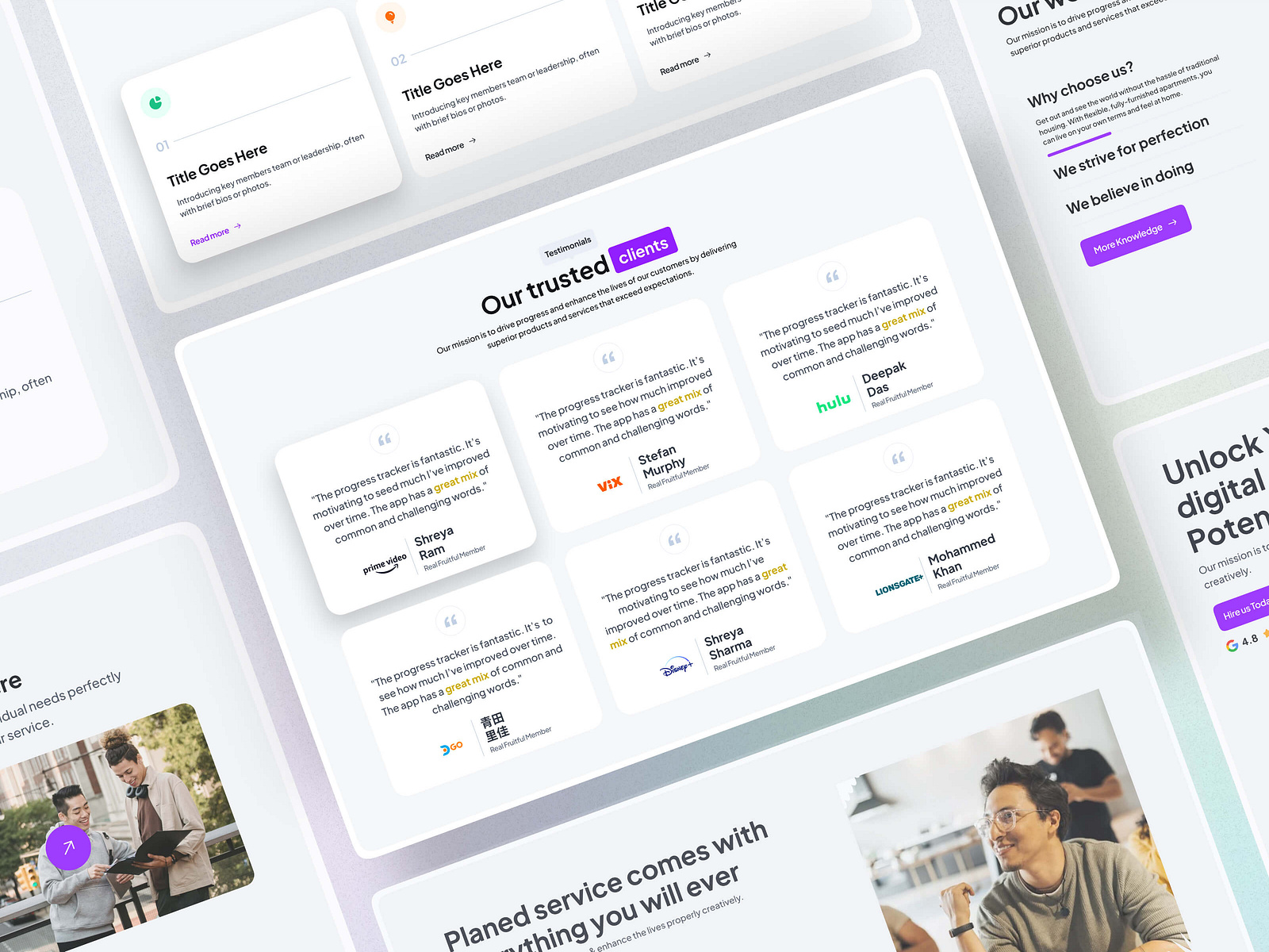 UnifiedUI - Testimonial sections by UnifiedUI on Dribbble