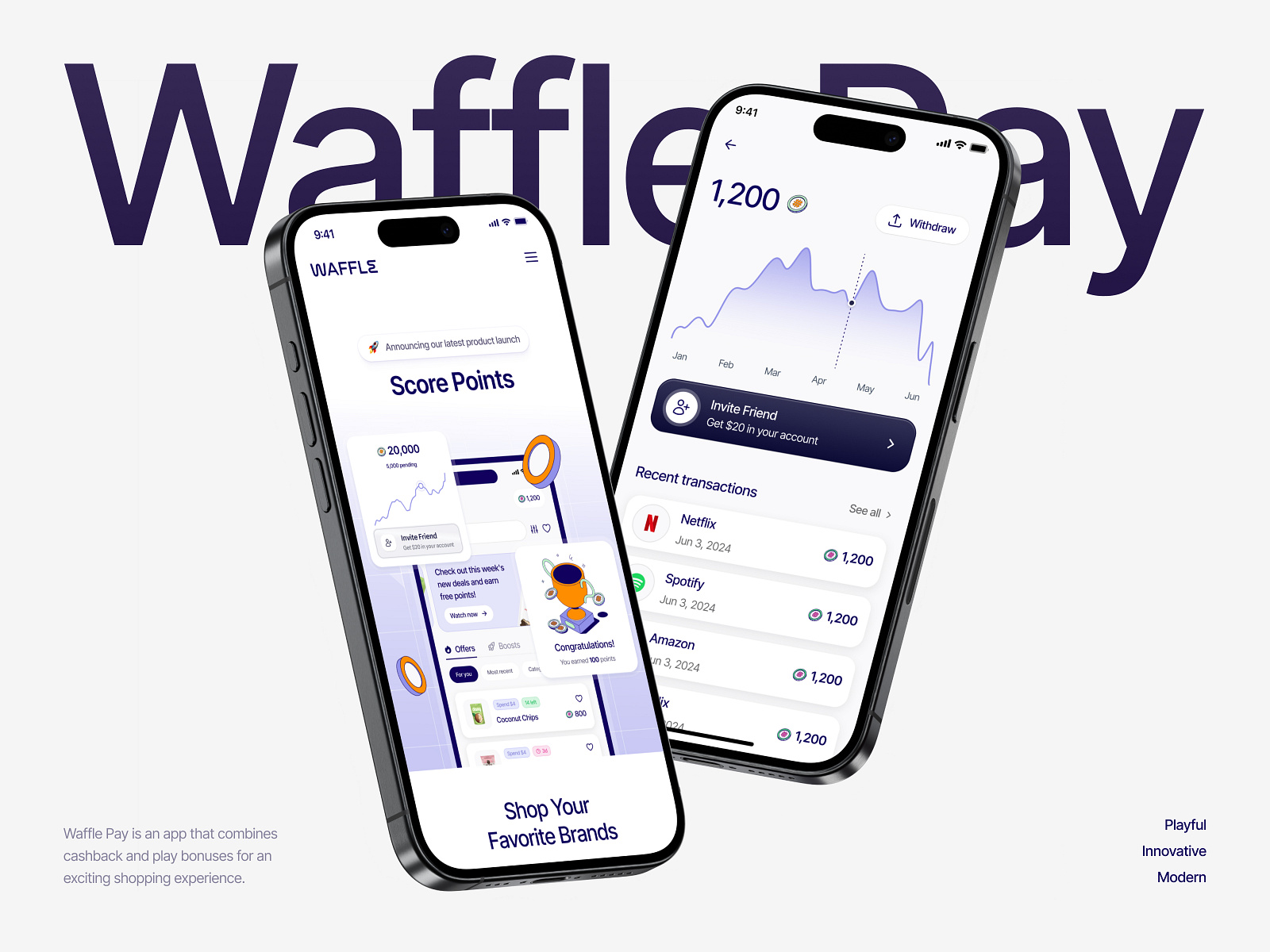 Waffle Pay - UI/UX Design for Fintech Mobile App by Afterglow on Dribbble