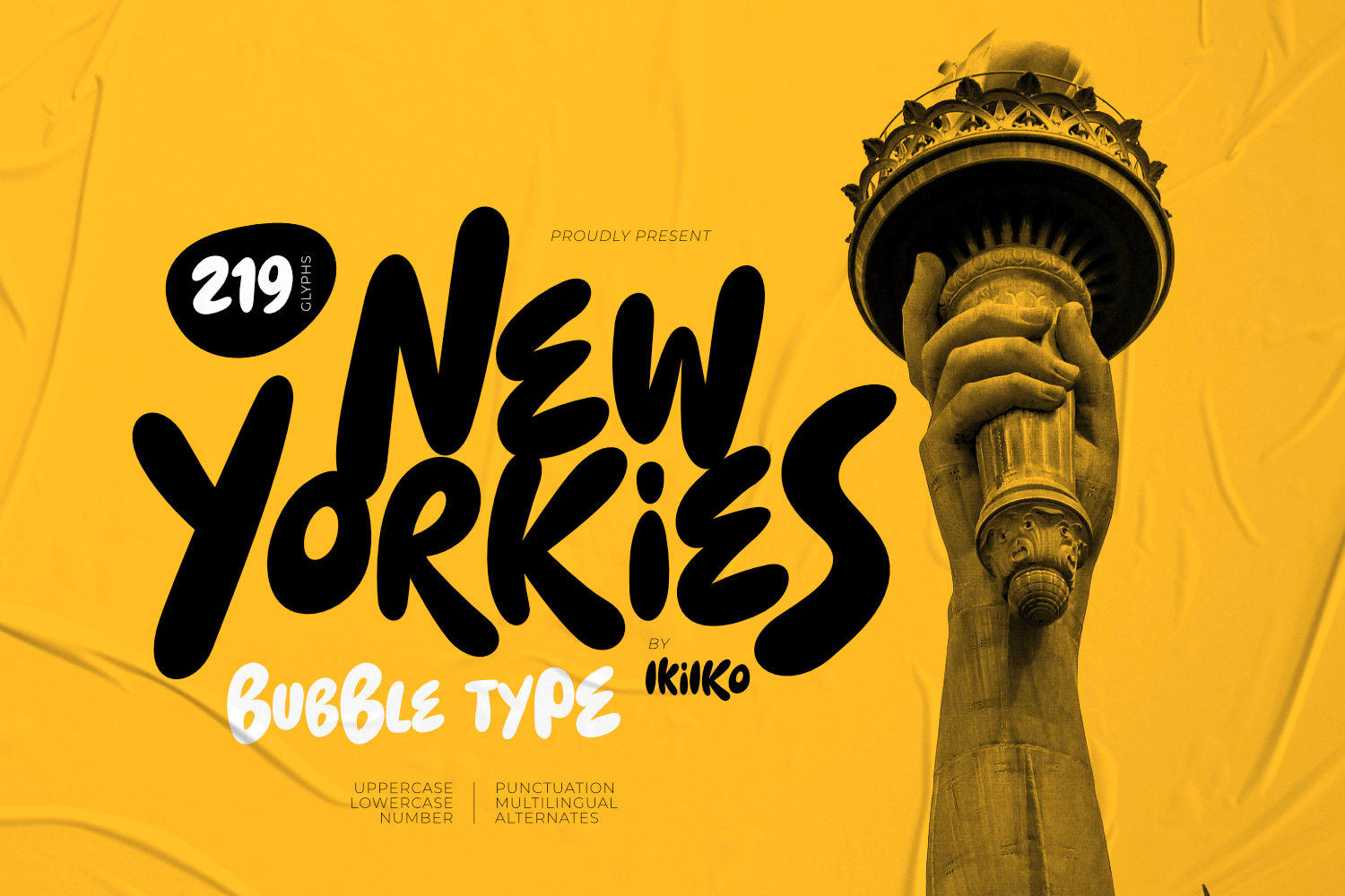 New Yorkies - Bubble Font by Ikiiko Type on Dribbble