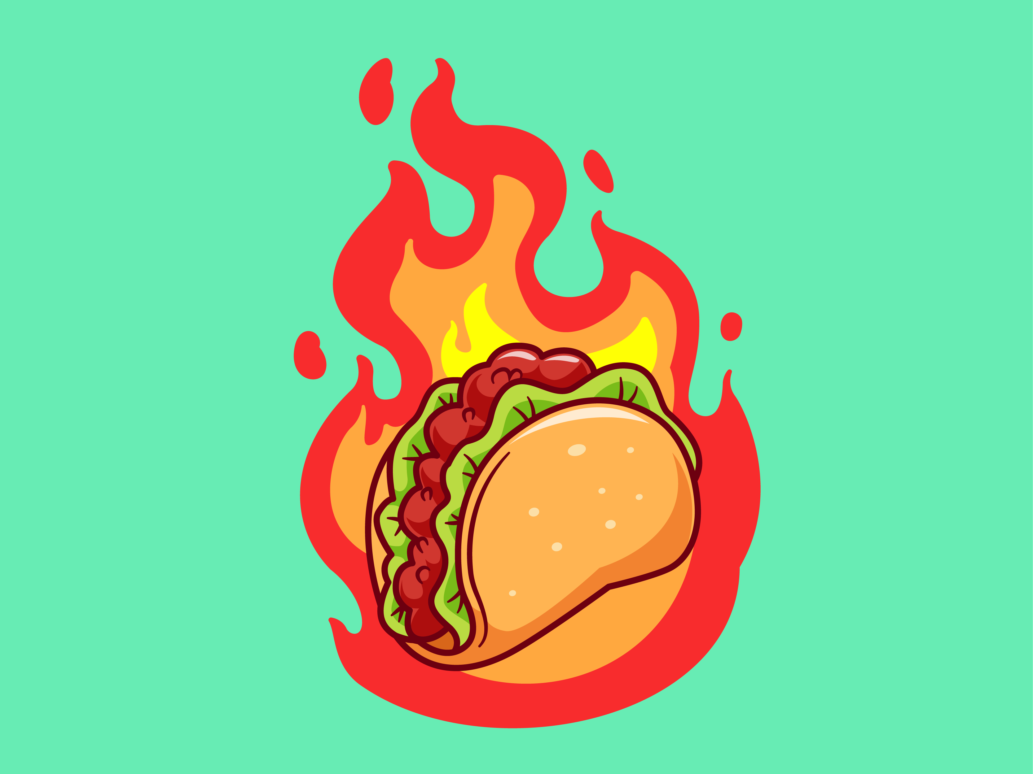 Spicy Foods Collection🍔🍕🍗🔥 by catalyst on Dribbble