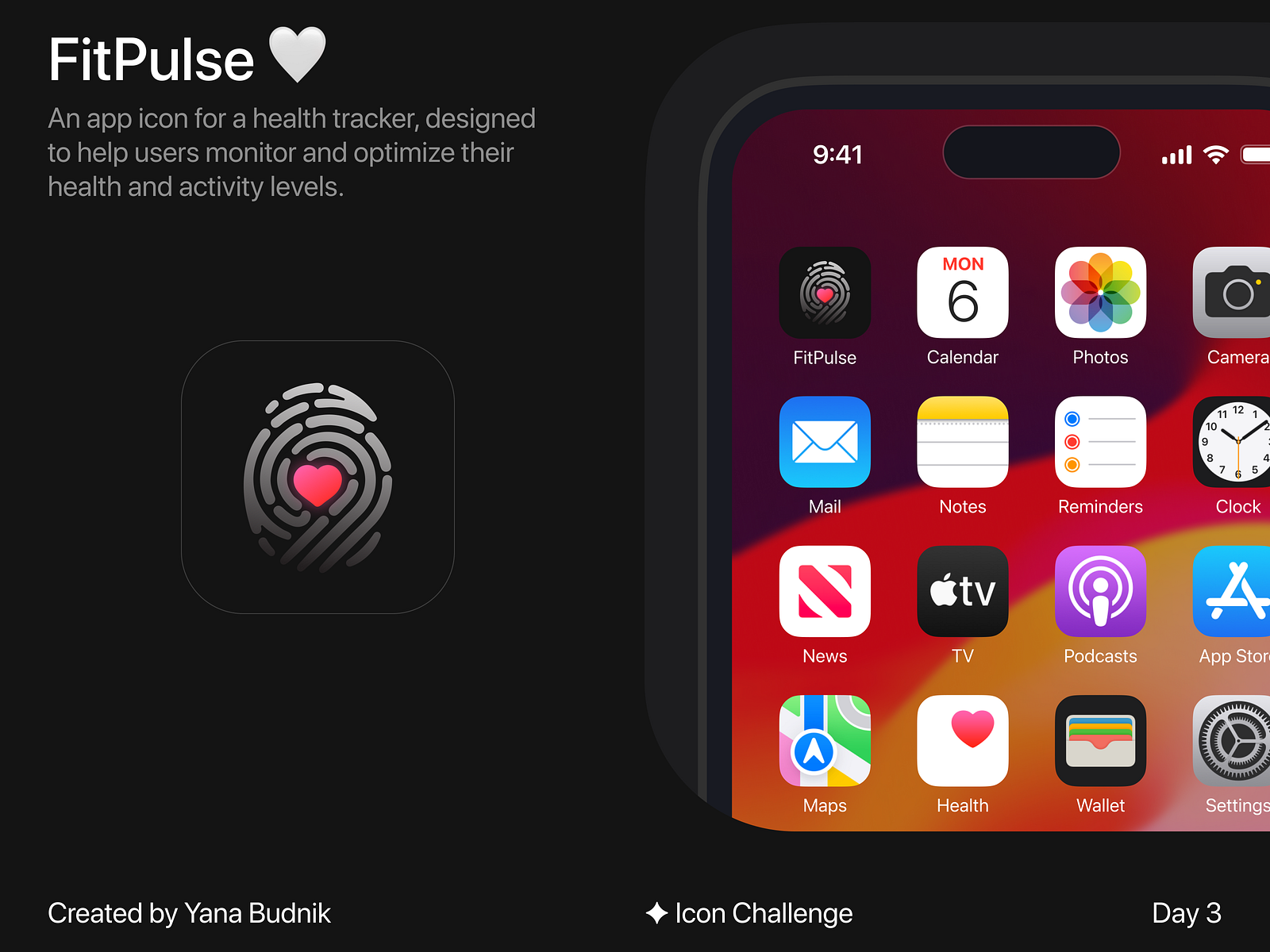 FitPulse - App Icon by Yana on Dribbble