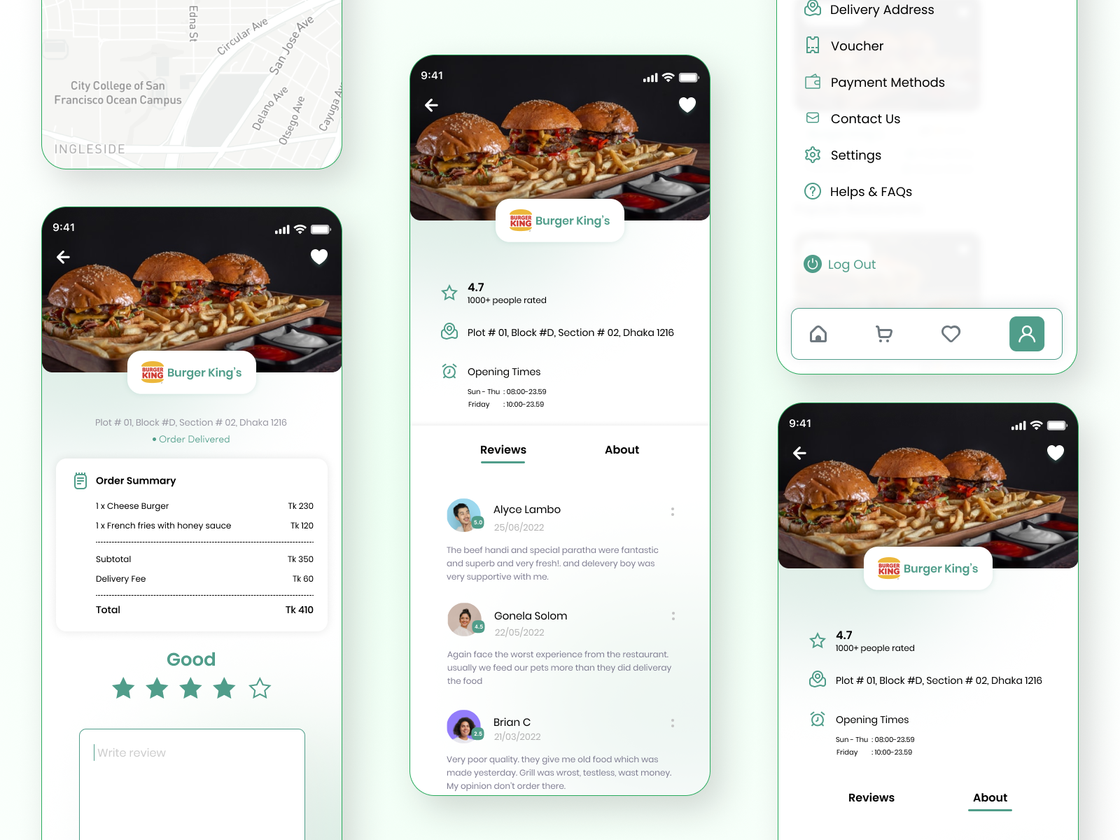 Foodie App – Order Summary, Restaurant, & Rating Screens by Rayhan ...