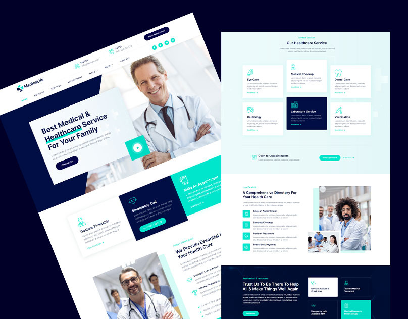 Medical & Healthcare Service website design by Swapan Jr on Dribbble