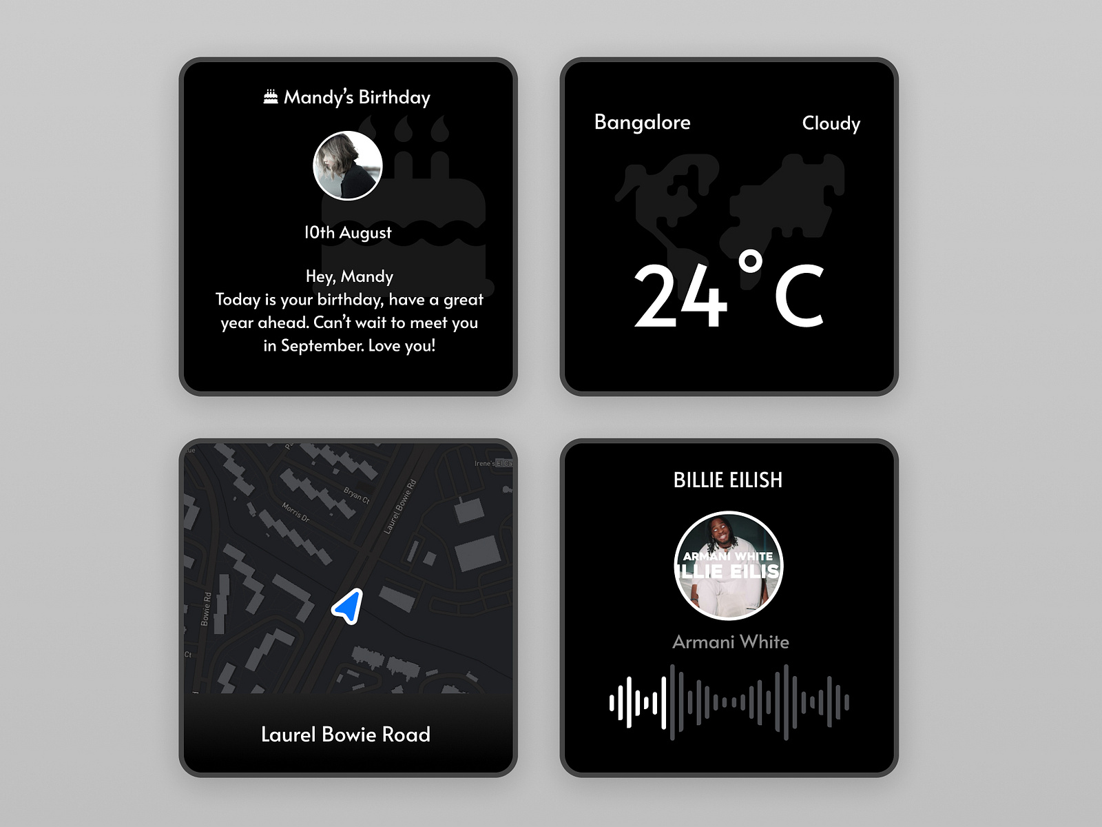 Widgets UI by Ameena Tasneem on Dribbble