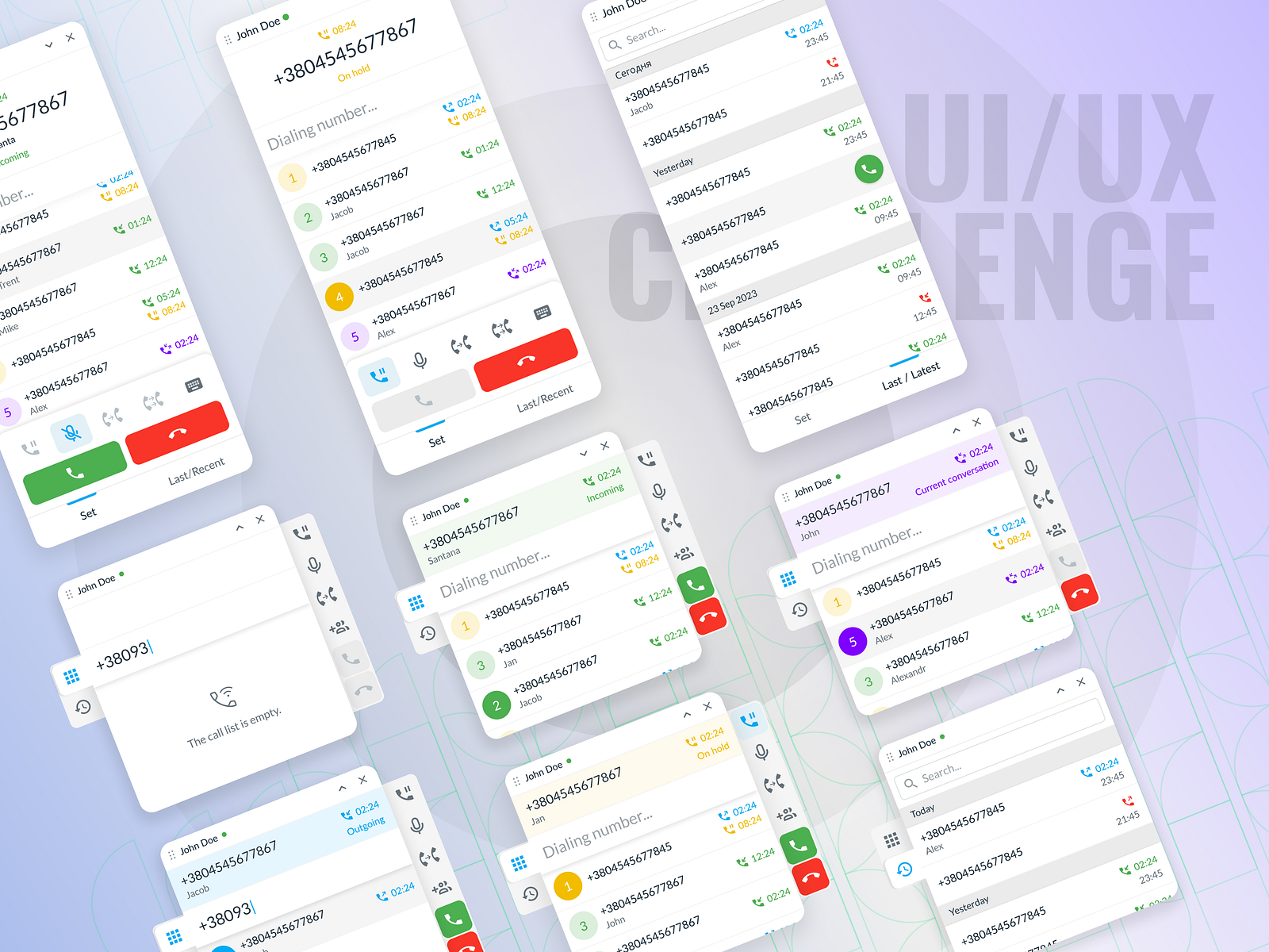 Corporate softphone. UI/UX Design by Taras Voloshyn on Dribbble