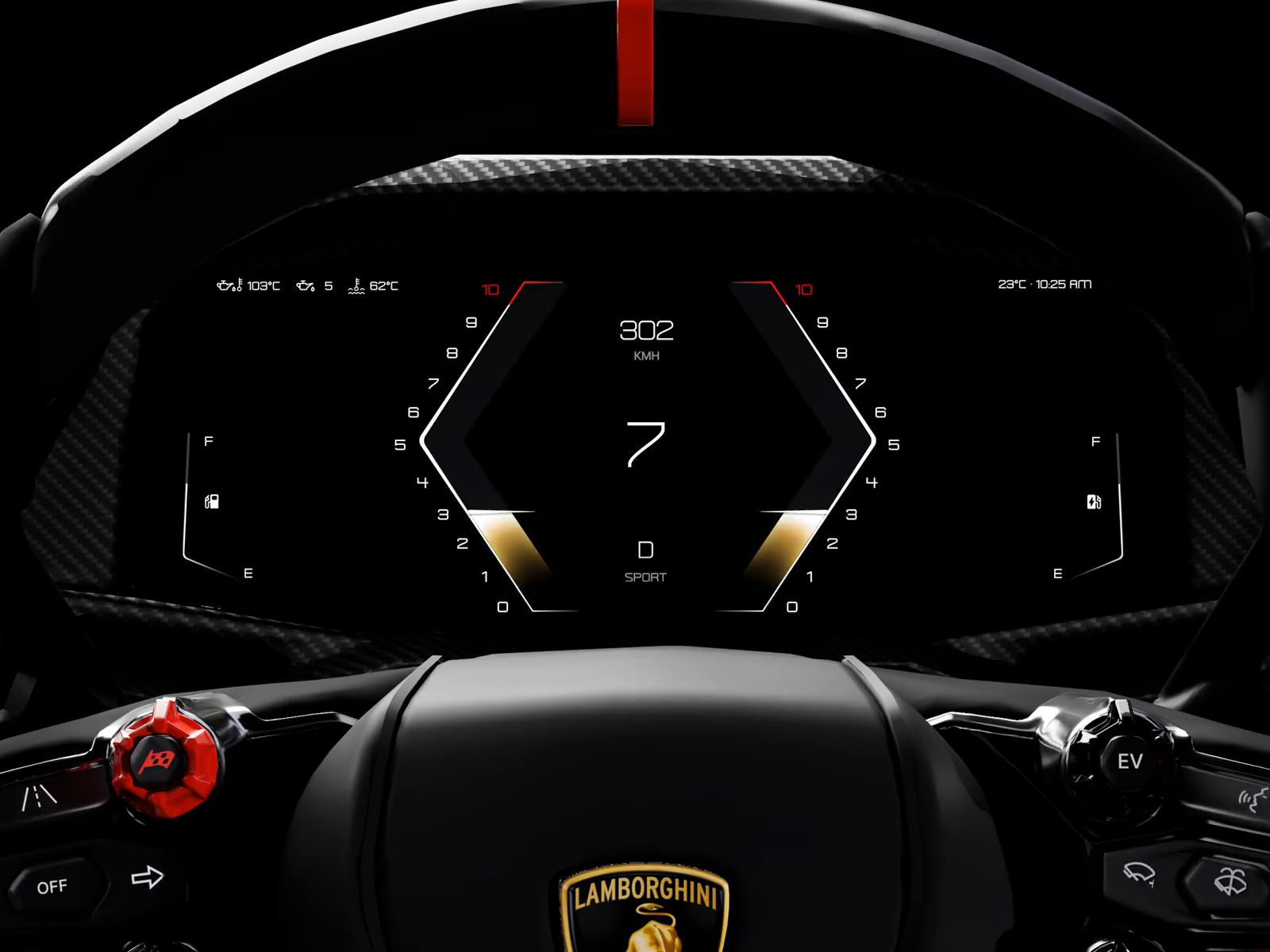 Lamborghini Revuelto – Automotive HMI Car Cluster by AmazingUI on Dribbble