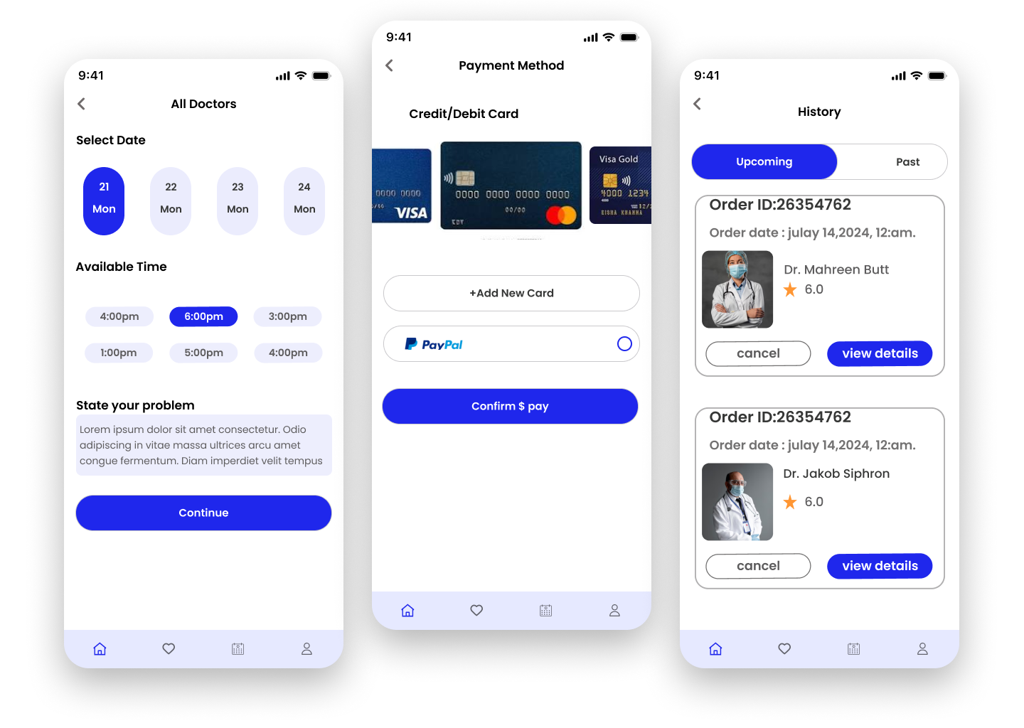Doctor Appointment App UI by Eden Degualem on Dribbble