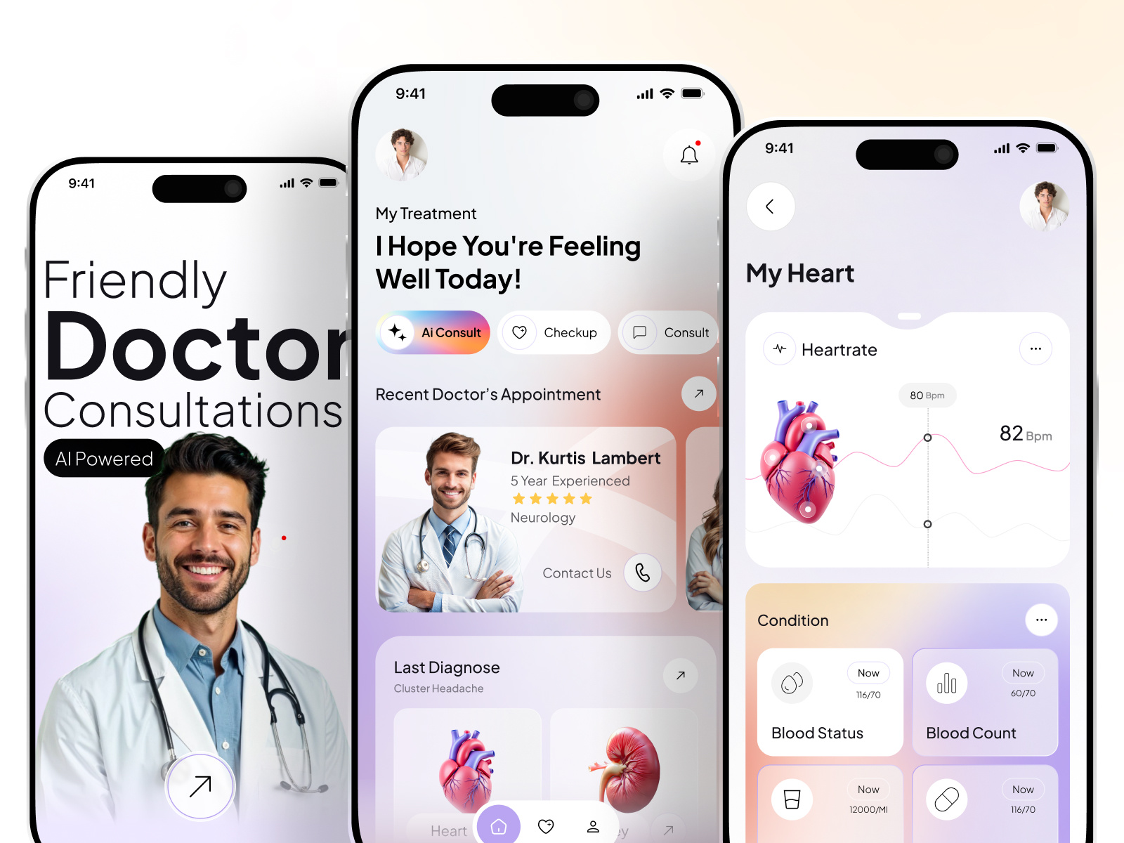 Ai health app design by lazy kar for LazyInterface UI UX Team on Dribbble
