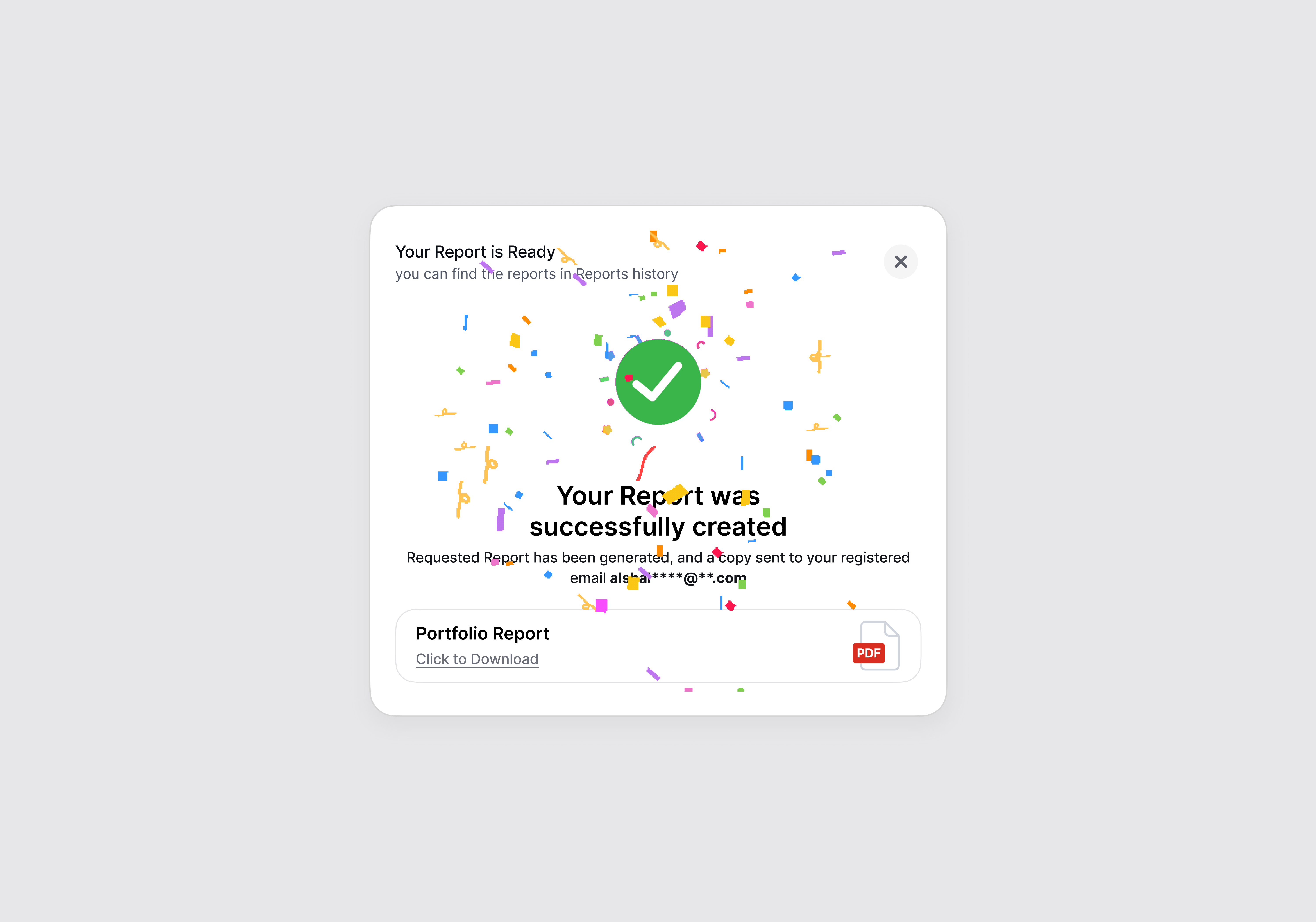 Report Generated Successfully 🎉 by Ayman Shaltoni on Dribbble