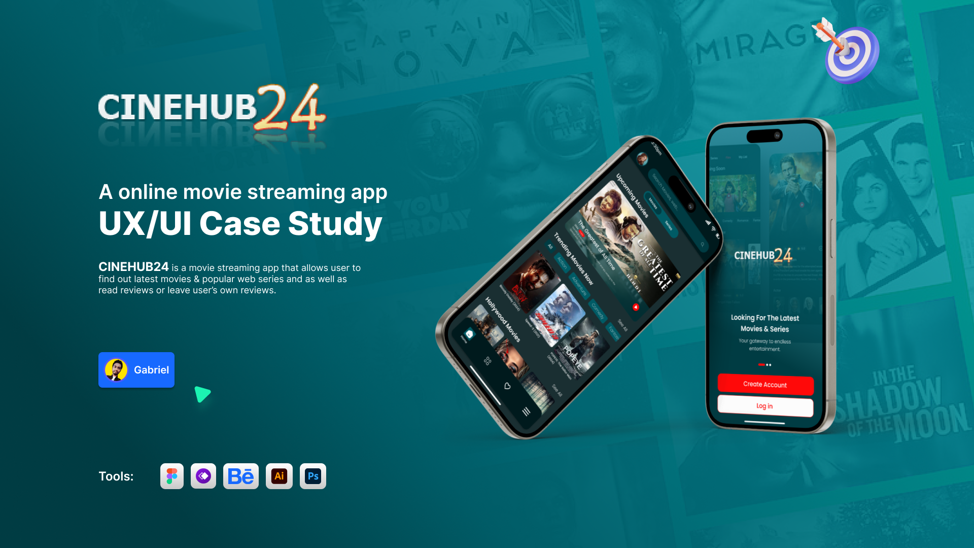Movie Streaming App | Cinehub24 | UI/UX Case Study by Gabriel on Dribbble