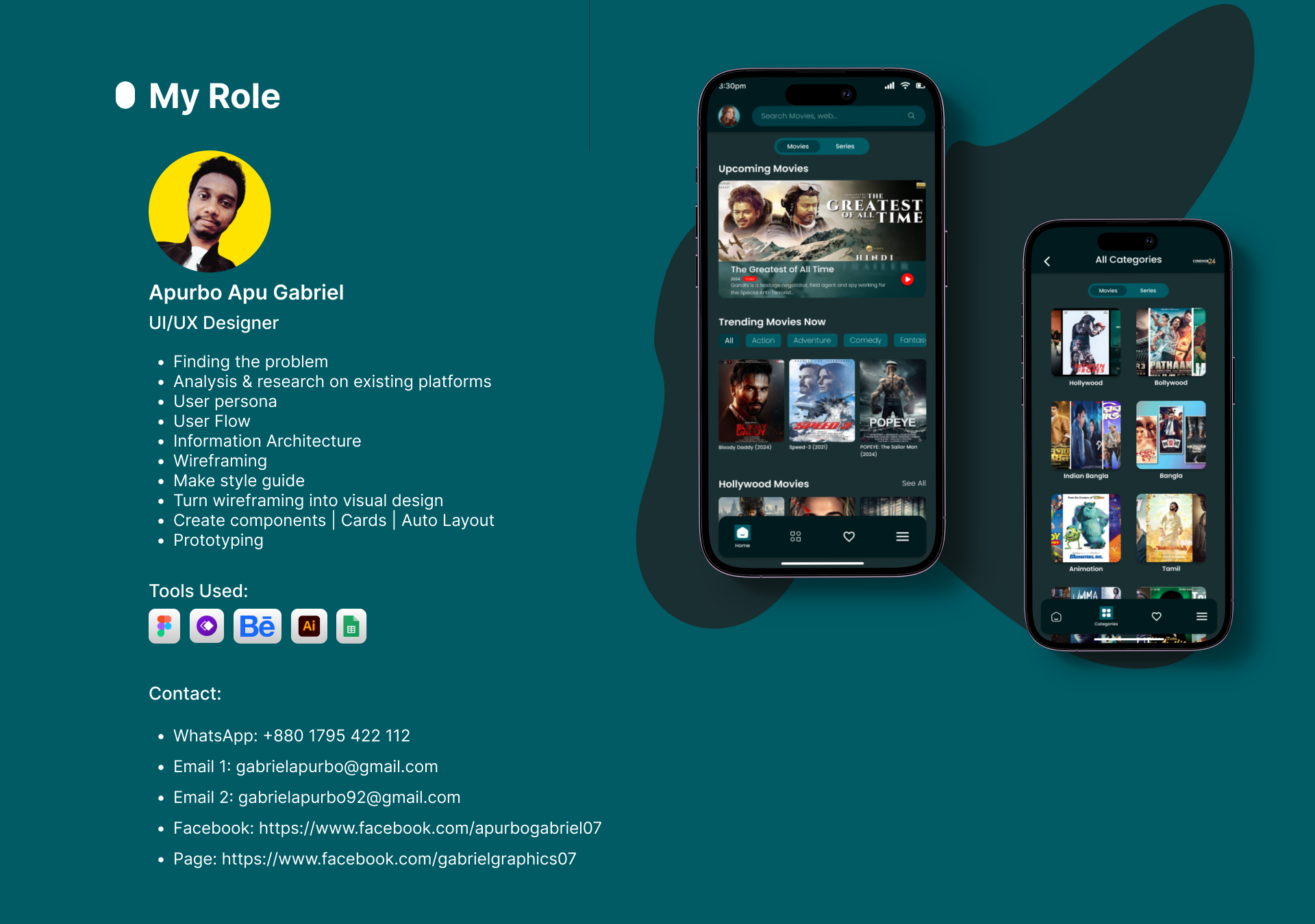 Movie Streaming App | Cinehub24 | UI/UX Case Study by Gabriel on Dribbble