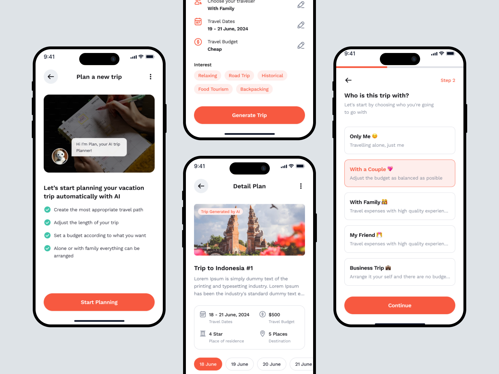 AI Trip Planner Mobile App UI Kit by Brain Studio on Dribbble