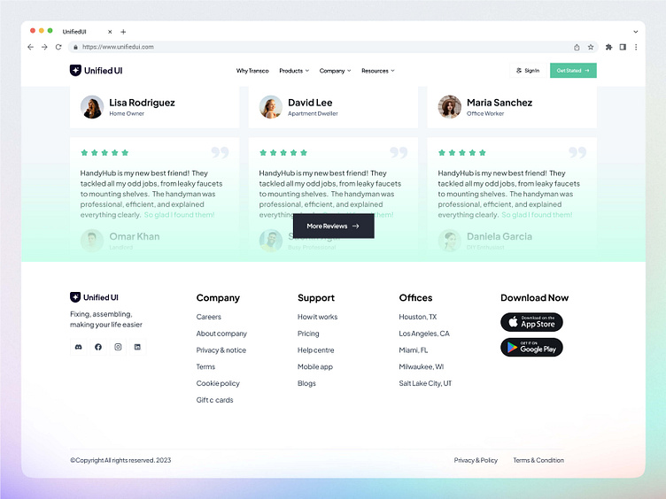 UnifiedUI - Footer Sections by UnifiedUI for Seative Digital on Dribbble