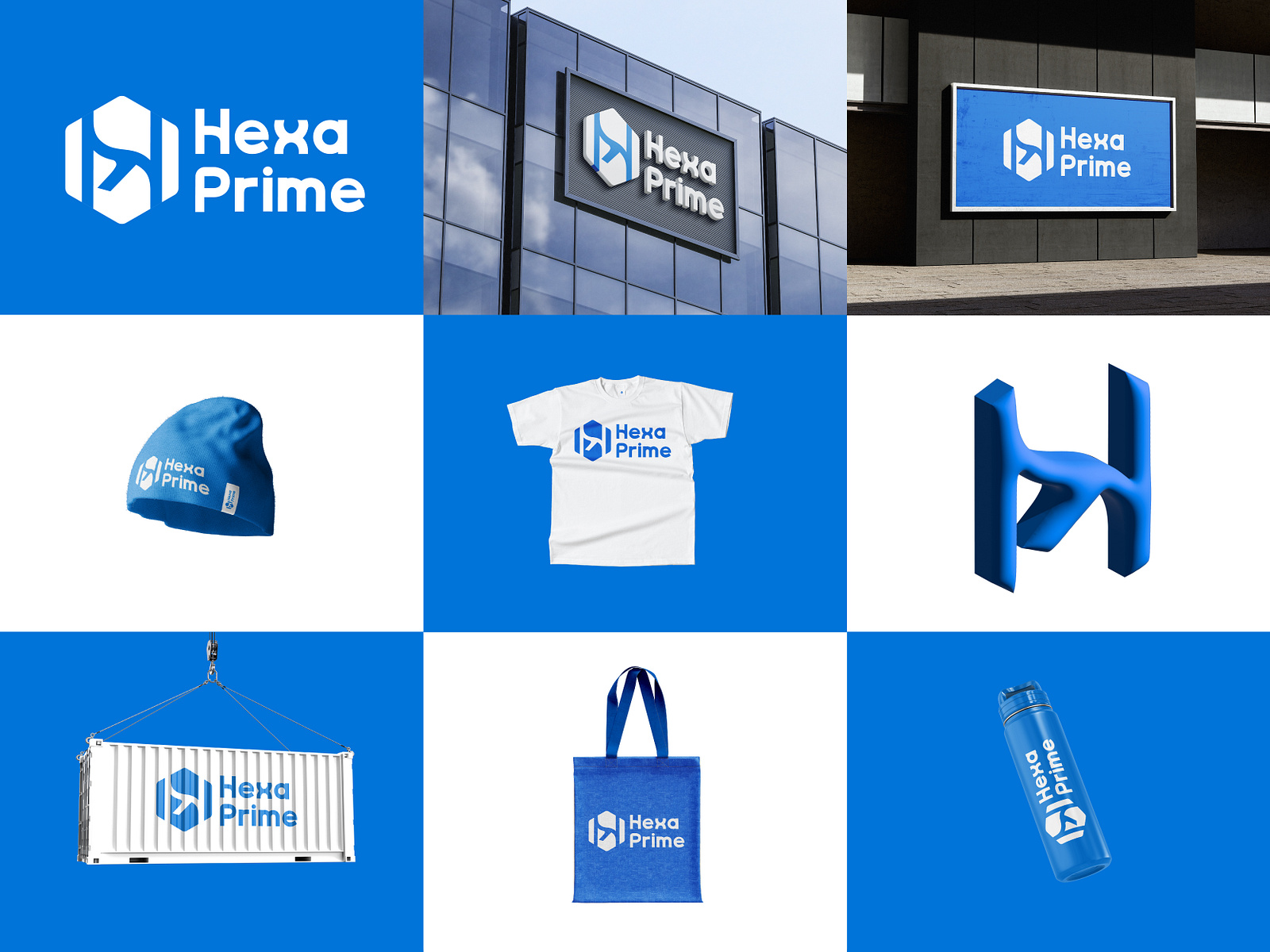 Hexa Prime Monogram Logo and Brand Identity by Md. Wadud Chowdhury ...