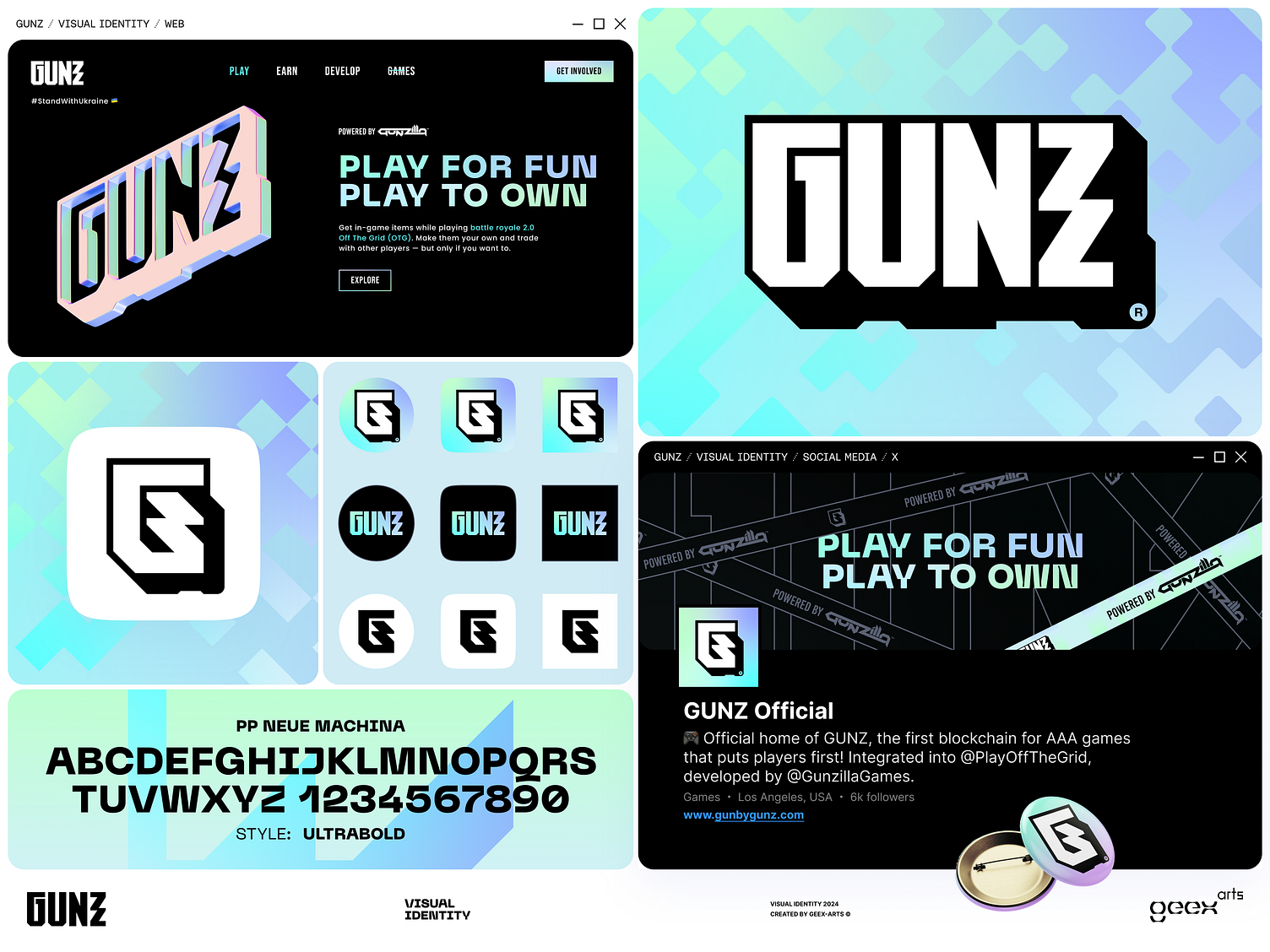 GUNZ Logo & Visual Identity 2024 by Mase 🇺🇦 for Geex Arts on Dribbble