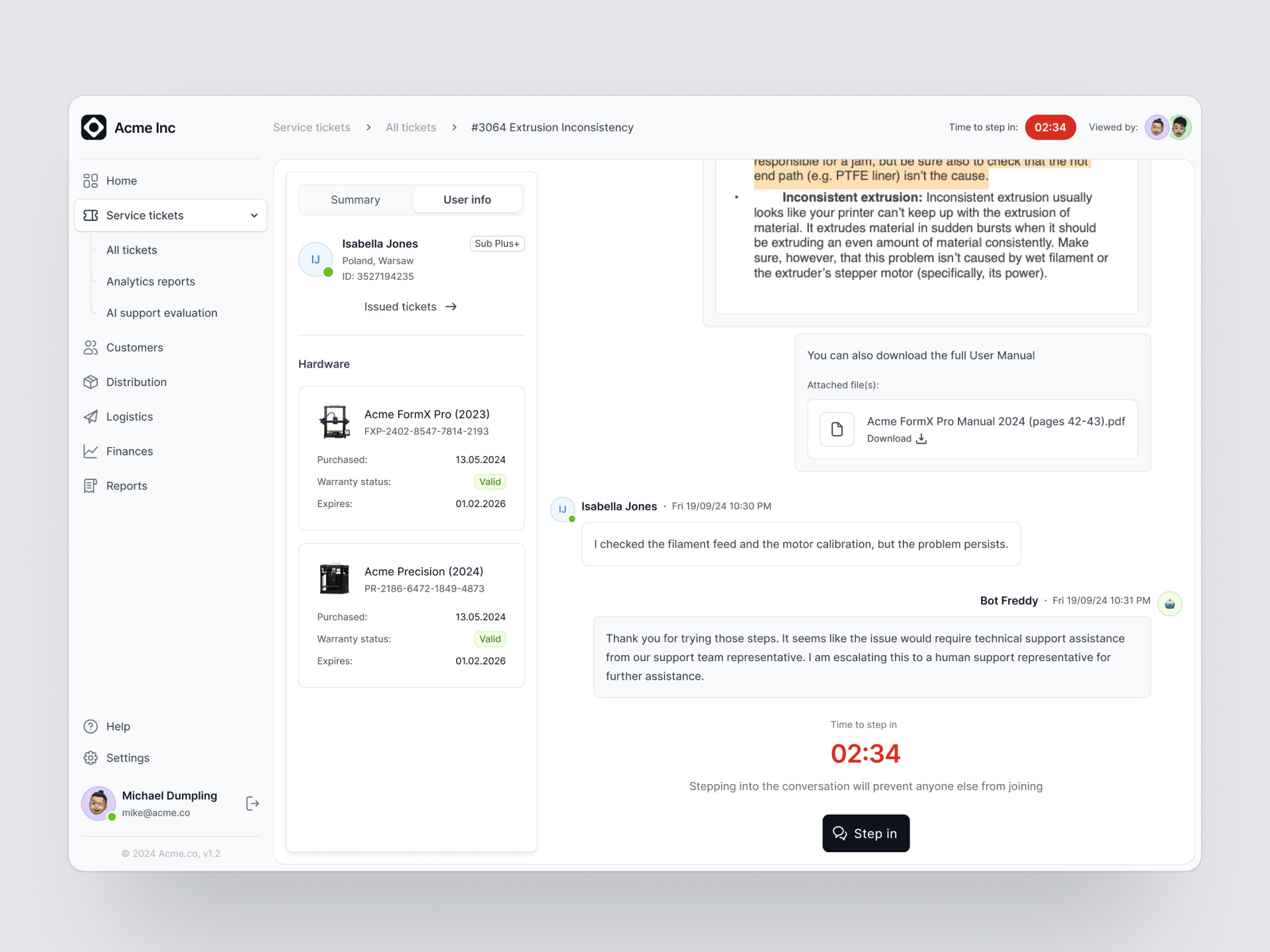 AI Chatbot Dashboard by Marcin Sasin ️ for Autentika on Dribbble