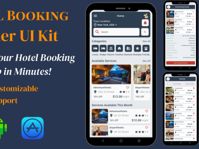 Hotels Booking App Flutter UI Kit by Hakim_ on Dribbble