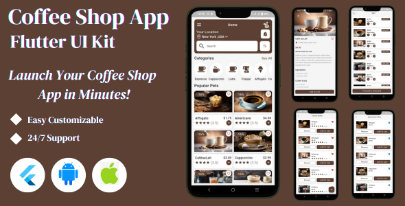 Coffee Shop eCommerce App - Flutter Mobile App Template by Jaameeees ...