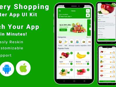 Online Grocery Store – Online Grocery Shopping Flutter App UI by Hakim_ on Dribbble