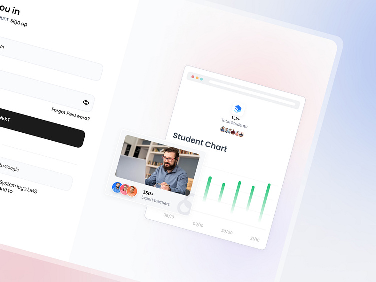LMS - Sign in web design by shahzaib jugwal on Dribbble