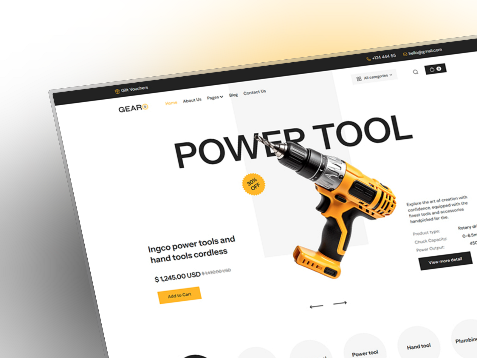 Tools & Equipment Store Website Template by Webestica on Dribbble