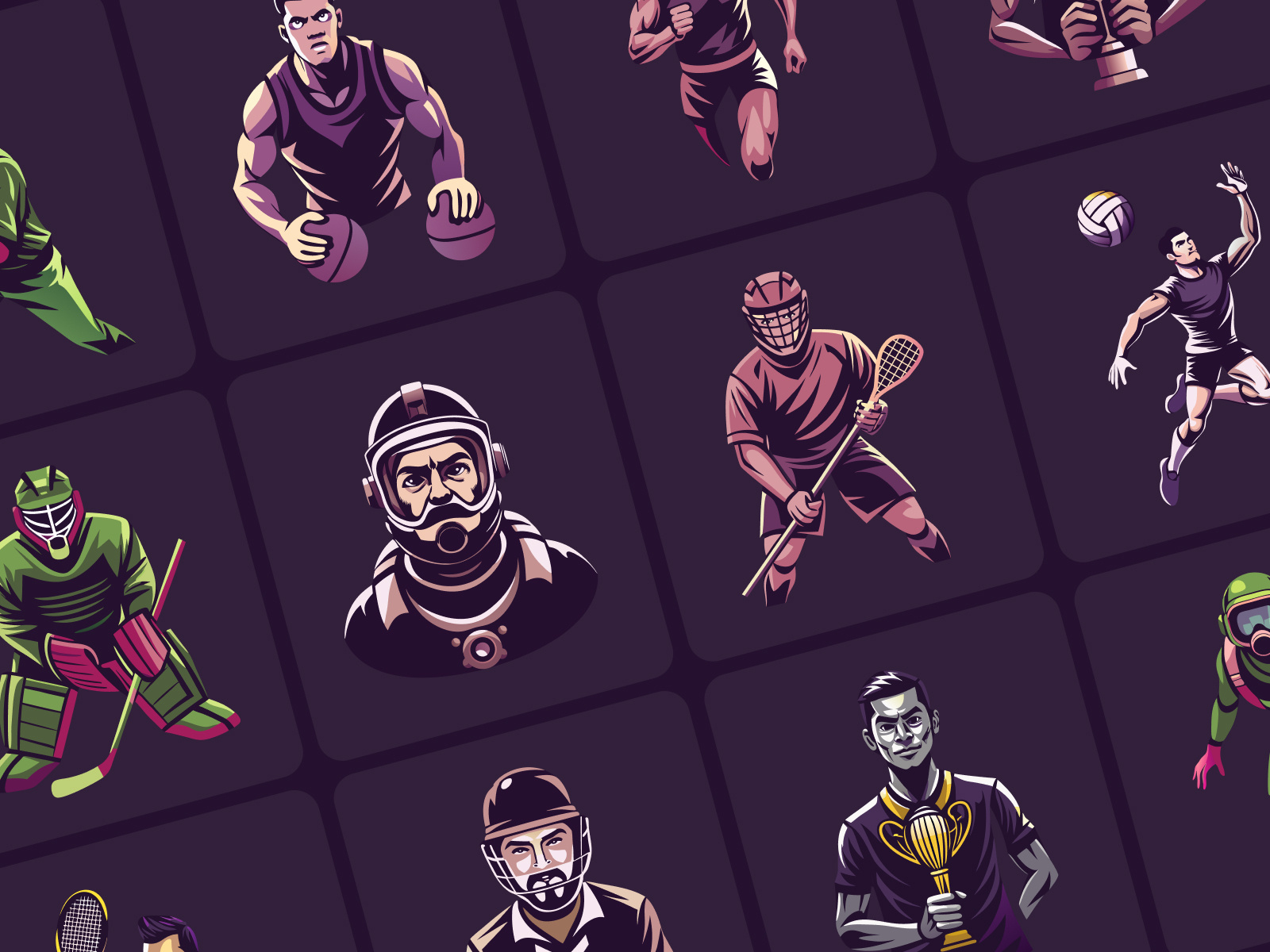 Sports Character Illustration Set by Smashing Stocks on Dribbble