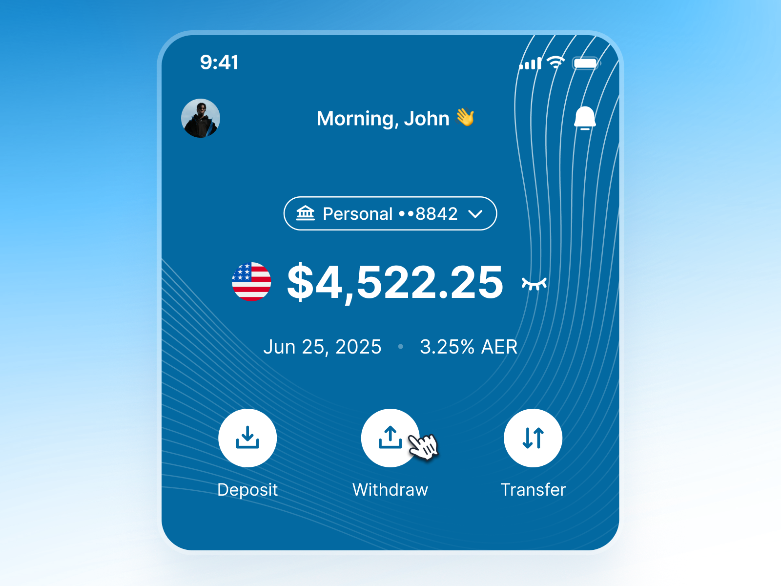 swiftbank: AI Digital Banking & Payment App - Account Dashboard by finterface on Dribbble