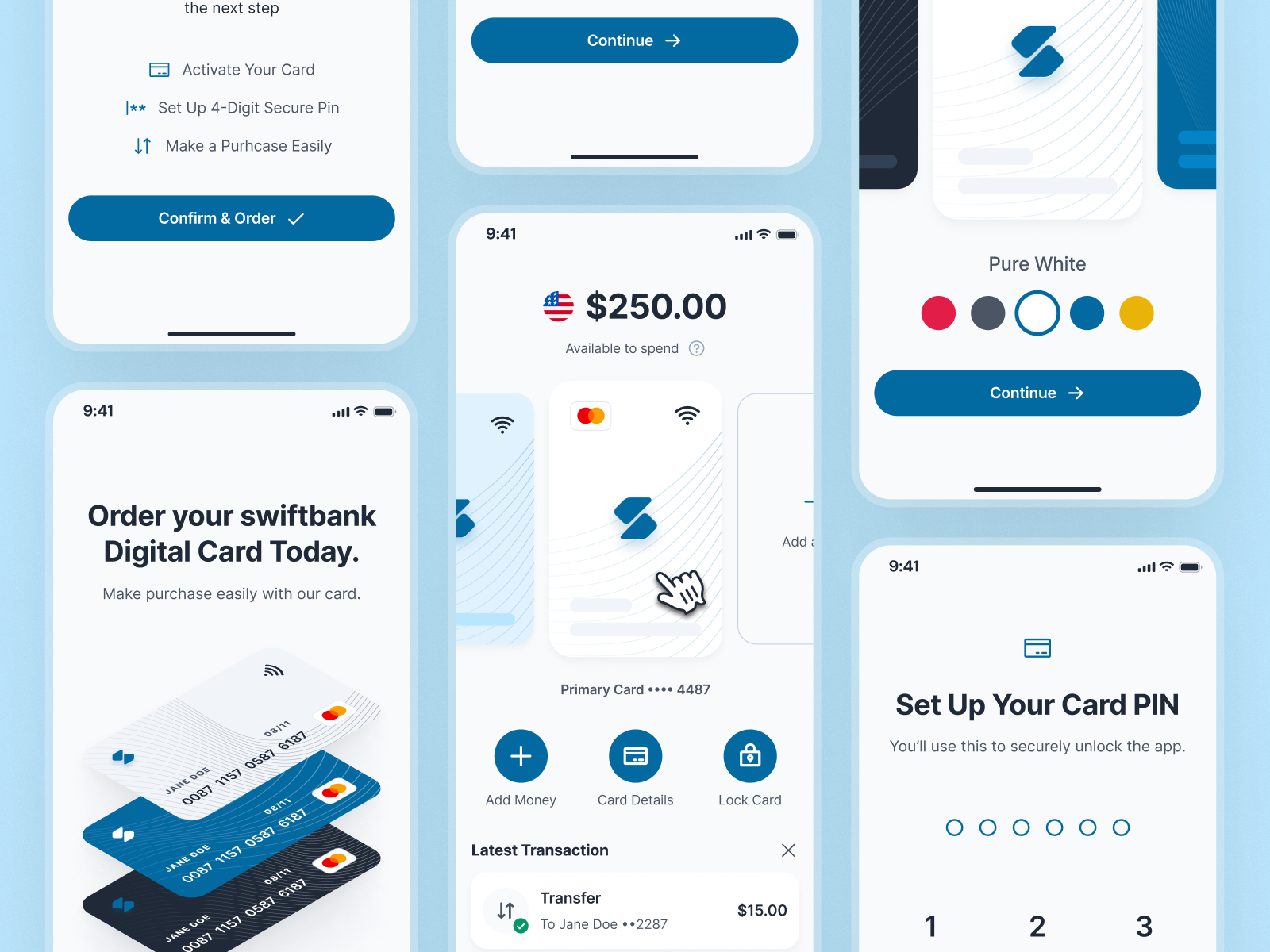 swiftbank: AI Digital Banking & Payment App - Account Dashboard by finterface on Dribbble