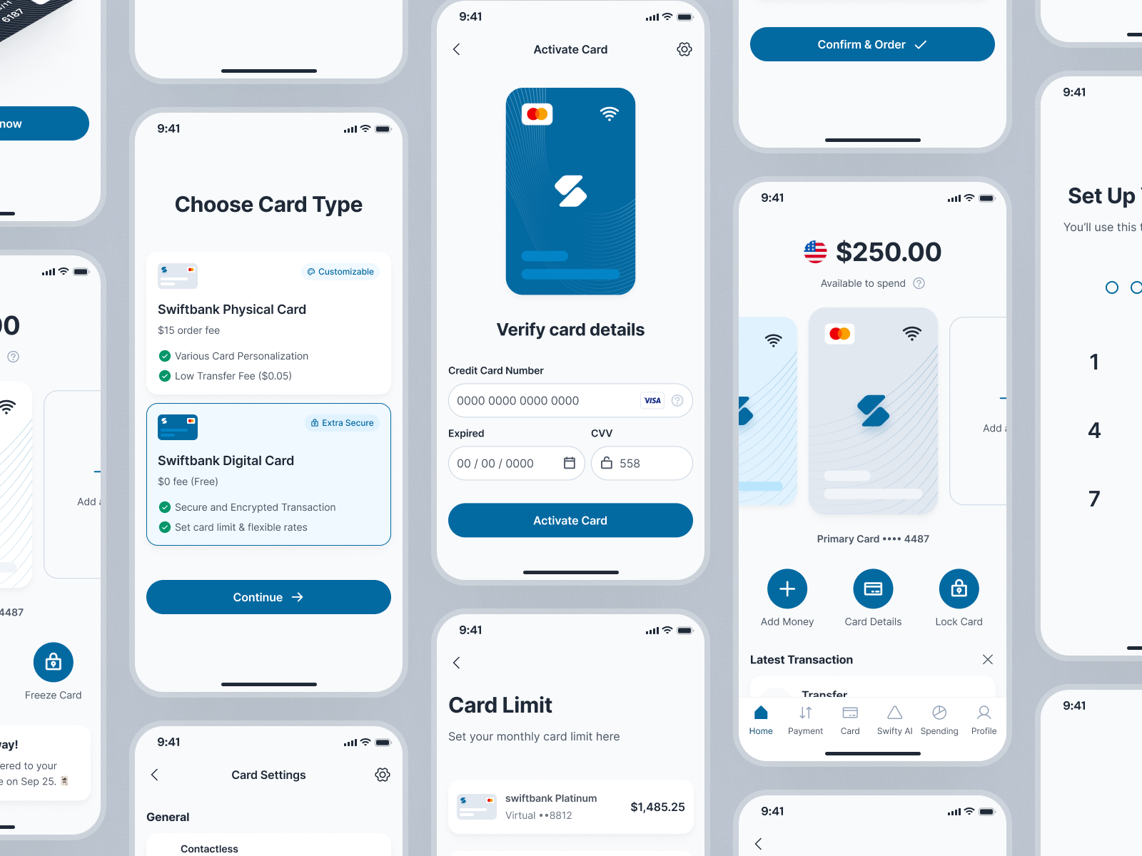 swiftbank: AI Digital Banking & Payment App - Main App Screen UI by ...
