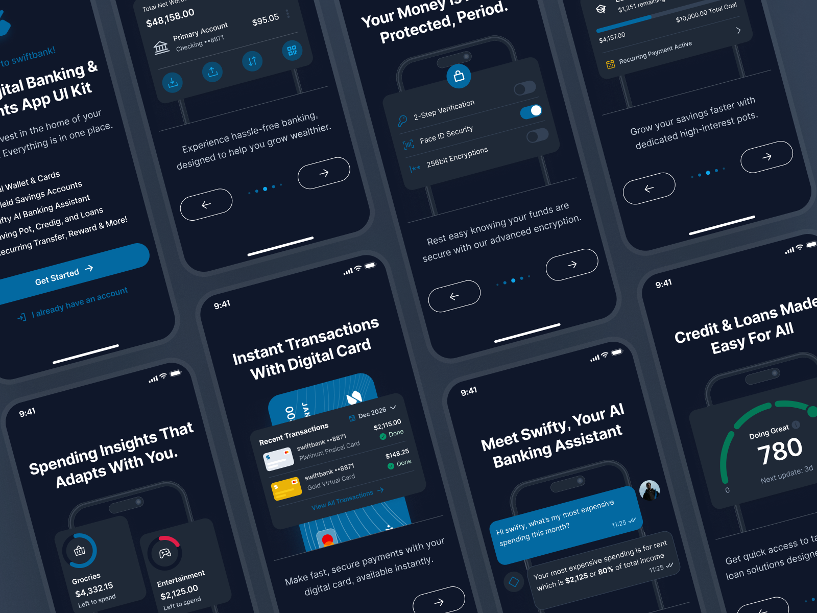 swiftbank: AI Digital Banking & Payment App - Transactions UI by finterface on Dribbble