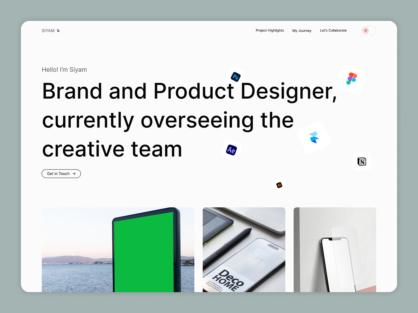 Personal Portfolio Website by Siyam Abdullah on Dribbble