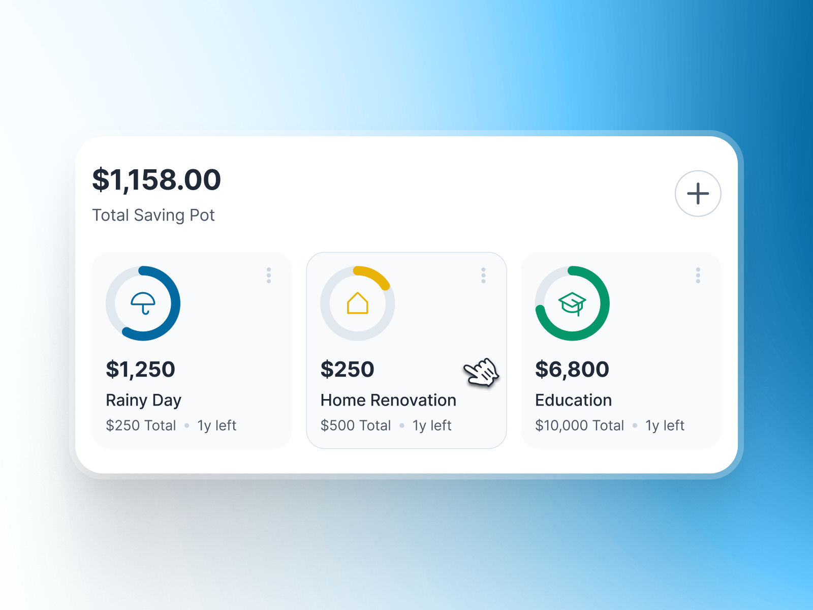 swiftbank: AI Digital Banking & Payment App - Saving Pot Goal by finterface on Dribbble
