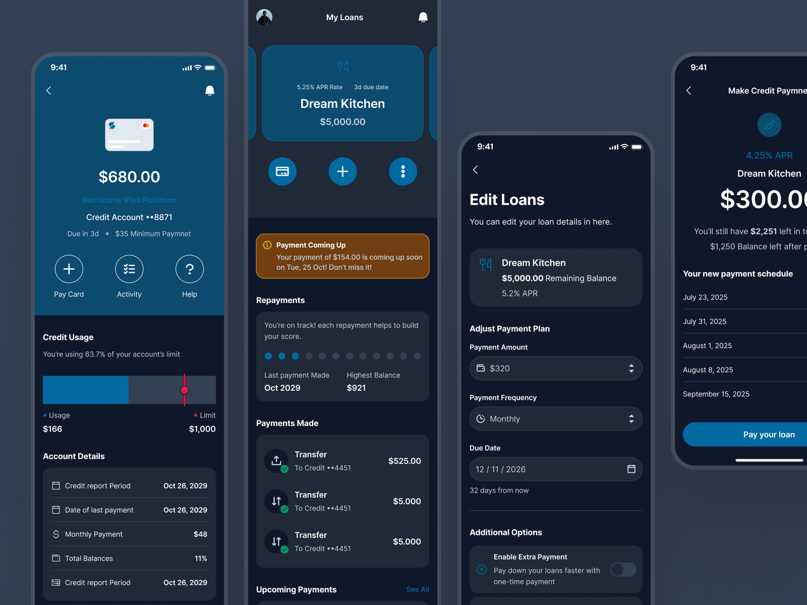 swiftbank: AI Digital Banking & Payment App - Credit Management by finterface on Dribbble