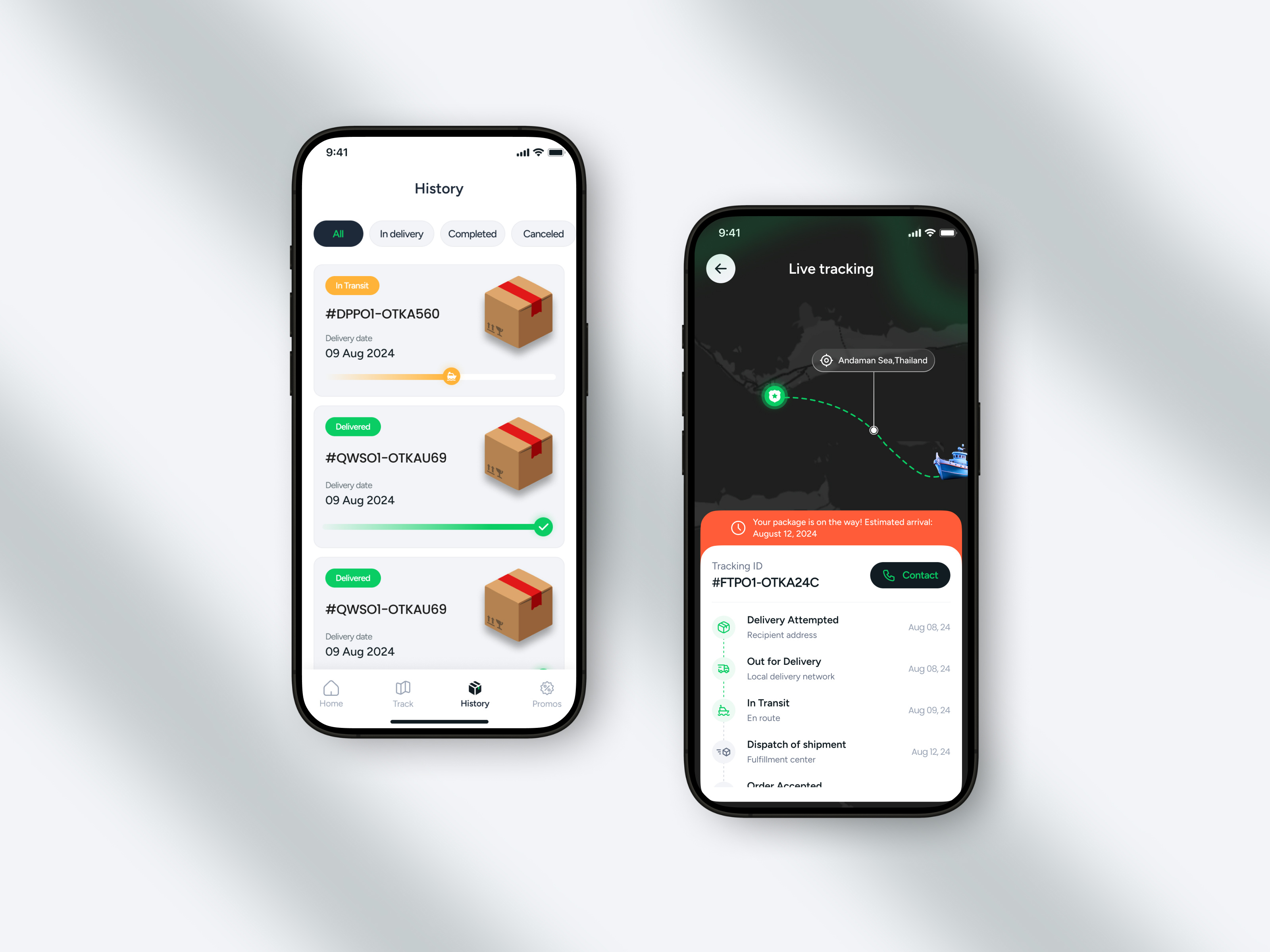 Shipment Tracking Mobile App - Trackit by FocoTik UI UX on Dribbble