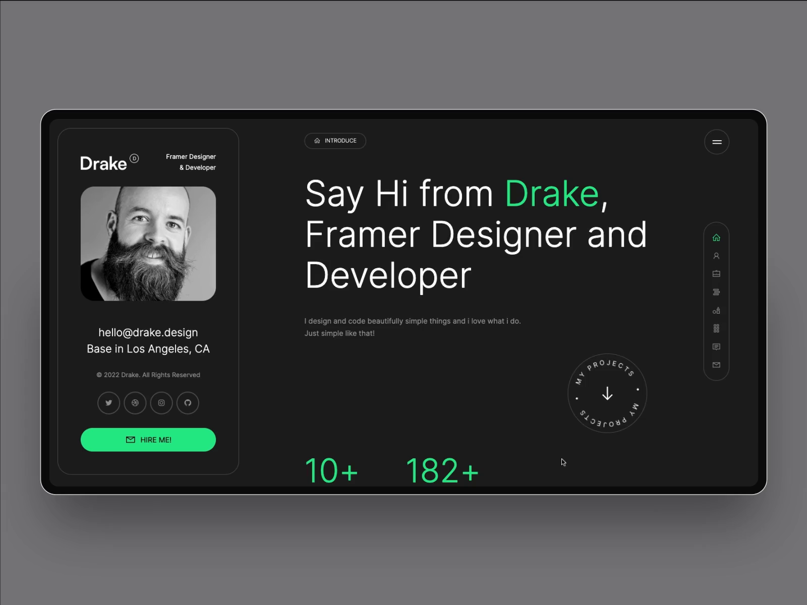 Drake - Personal Portfolio by LoganCee UI/UX Design for LoganCee Studio ...