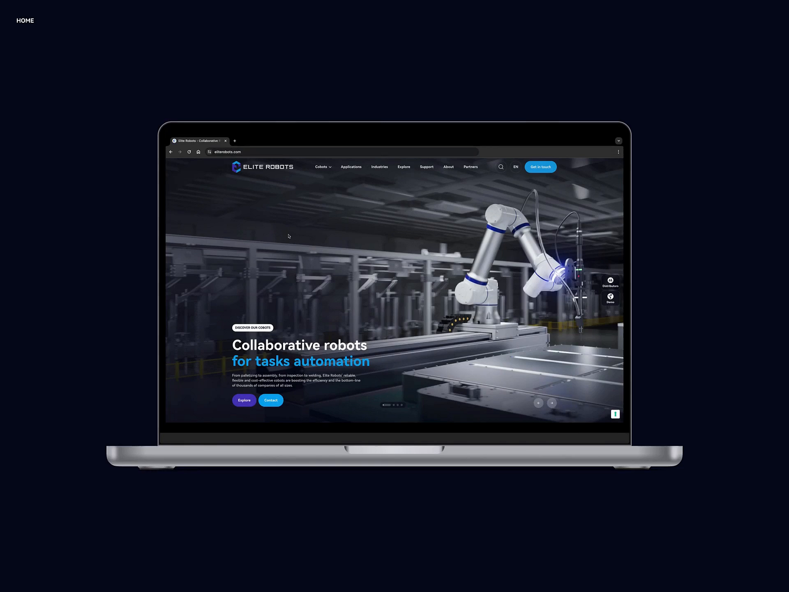 Elite-Robots home page by Dmytro Masalov on Dribbble