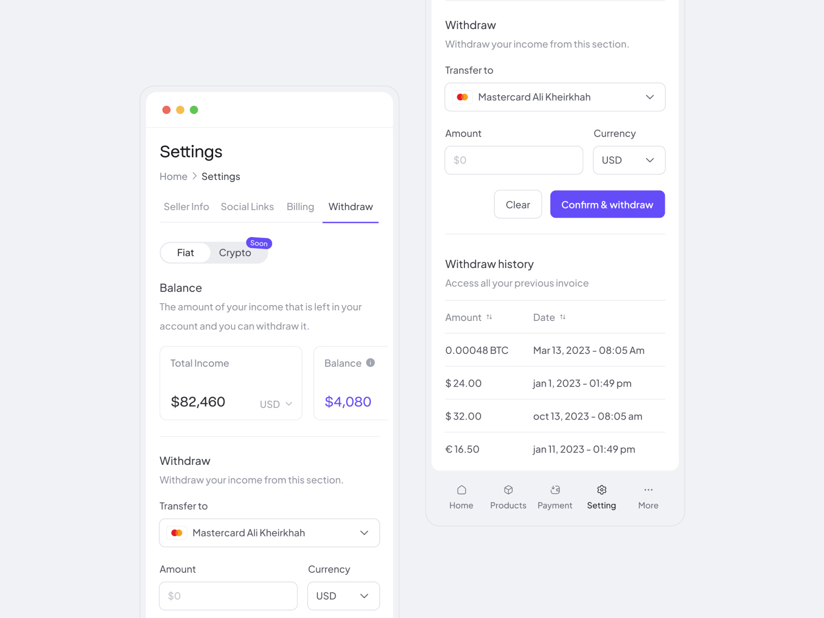 Browse thousands of Withdraw Page images for design inspiration | Dribbble