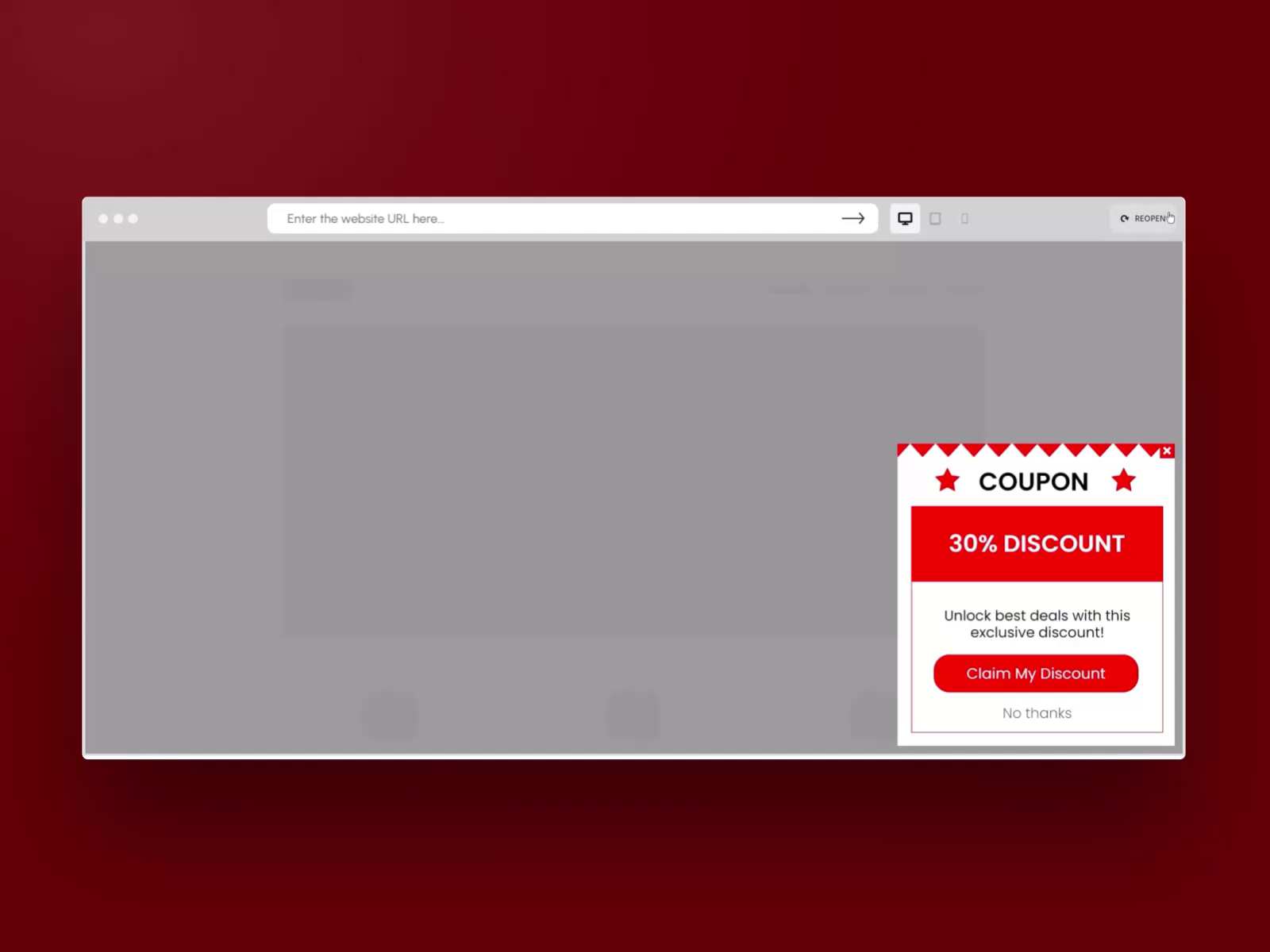 Coupon Slide-In Popup Template by depicter on Dribbble