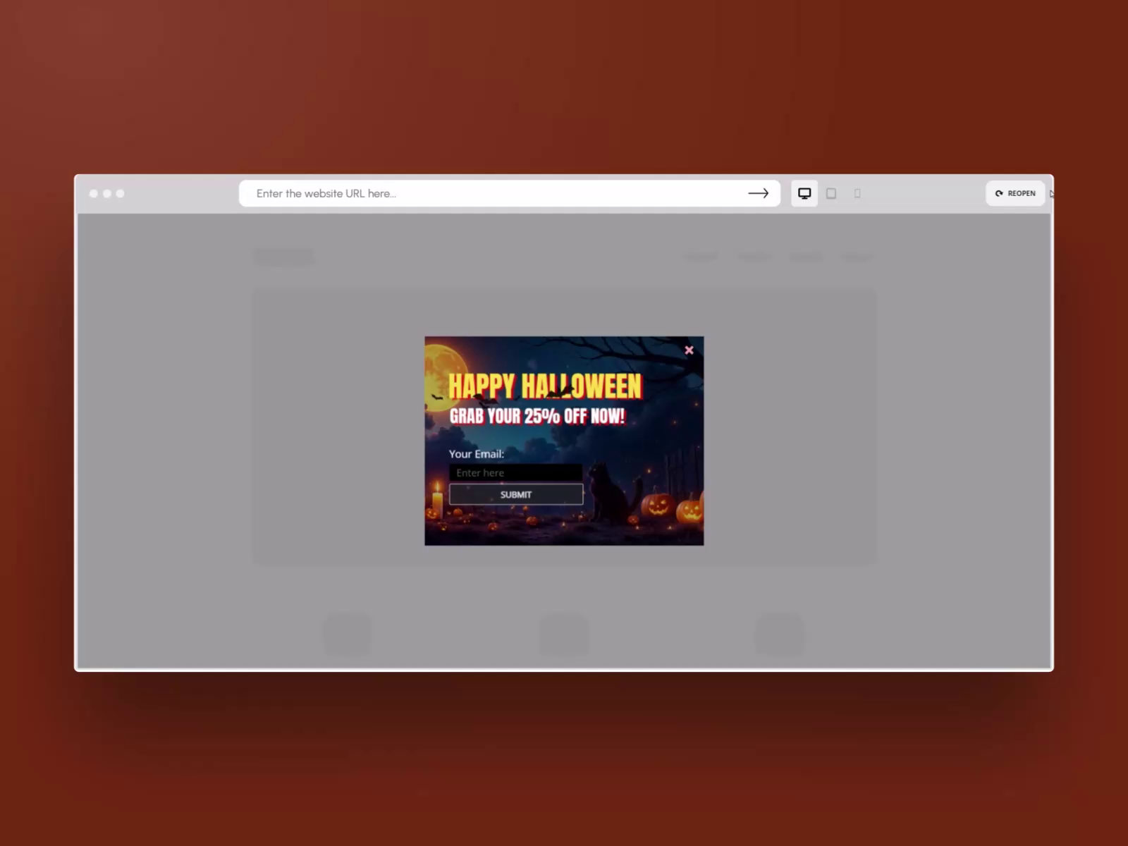 Halloween Off Popup Template by depicter on Dribbble