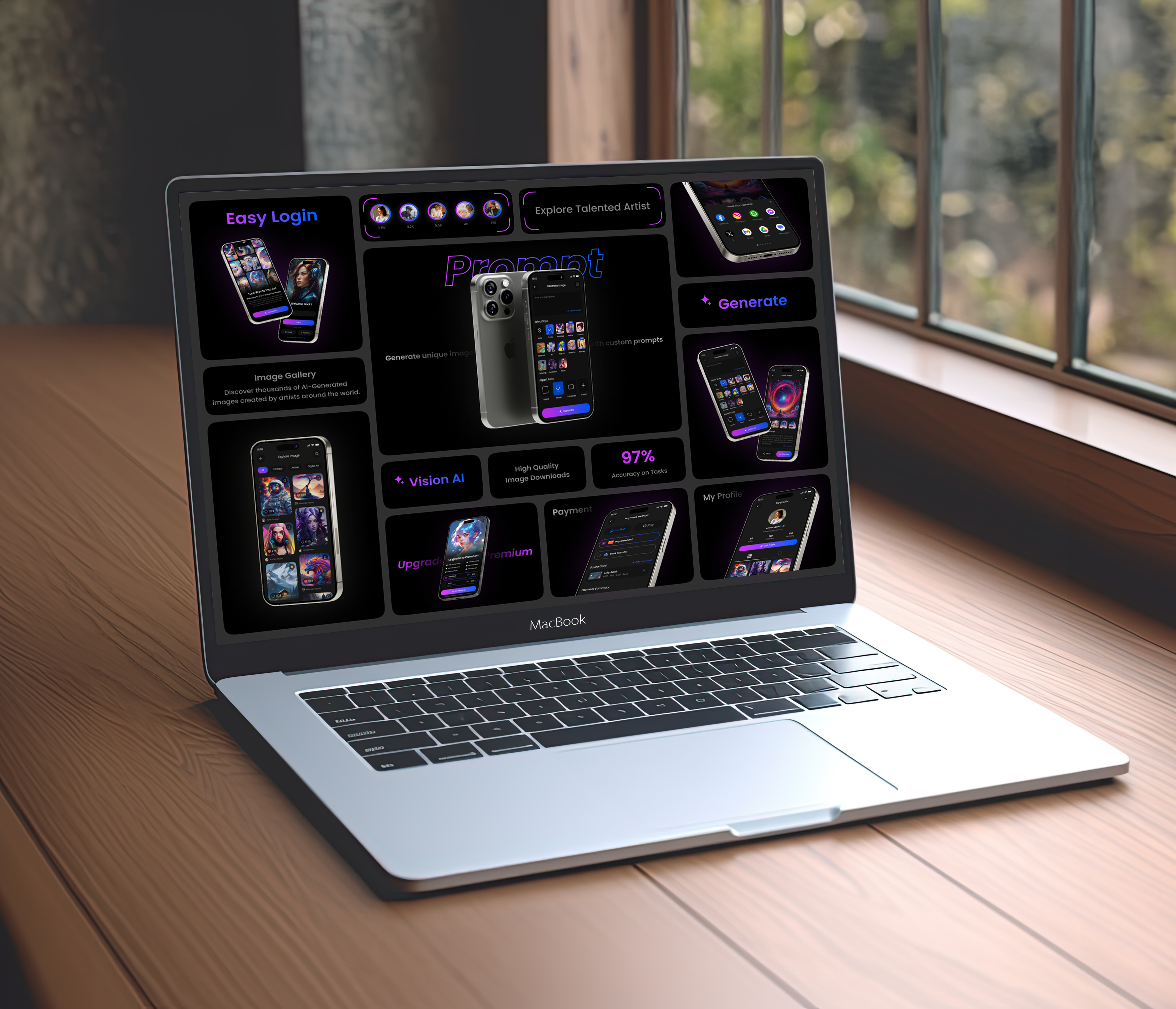 Bento Grid UI Design with AI App Branding - Exploration by Zahidul ...
