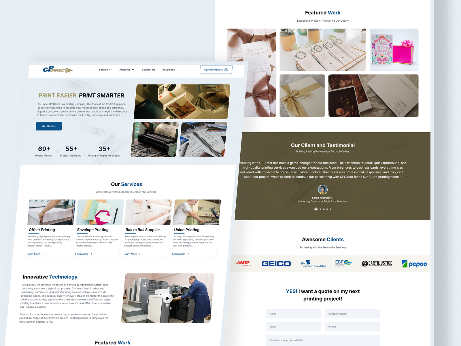 Printing Press Company Website by Debuggers Studio on Dribbble