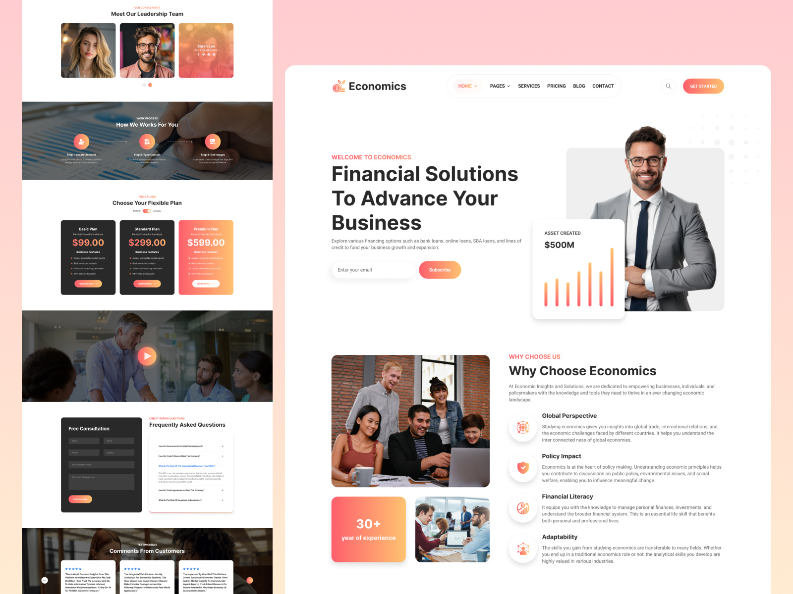 Economic Website Design by MD Siam Reza on Dribbble
