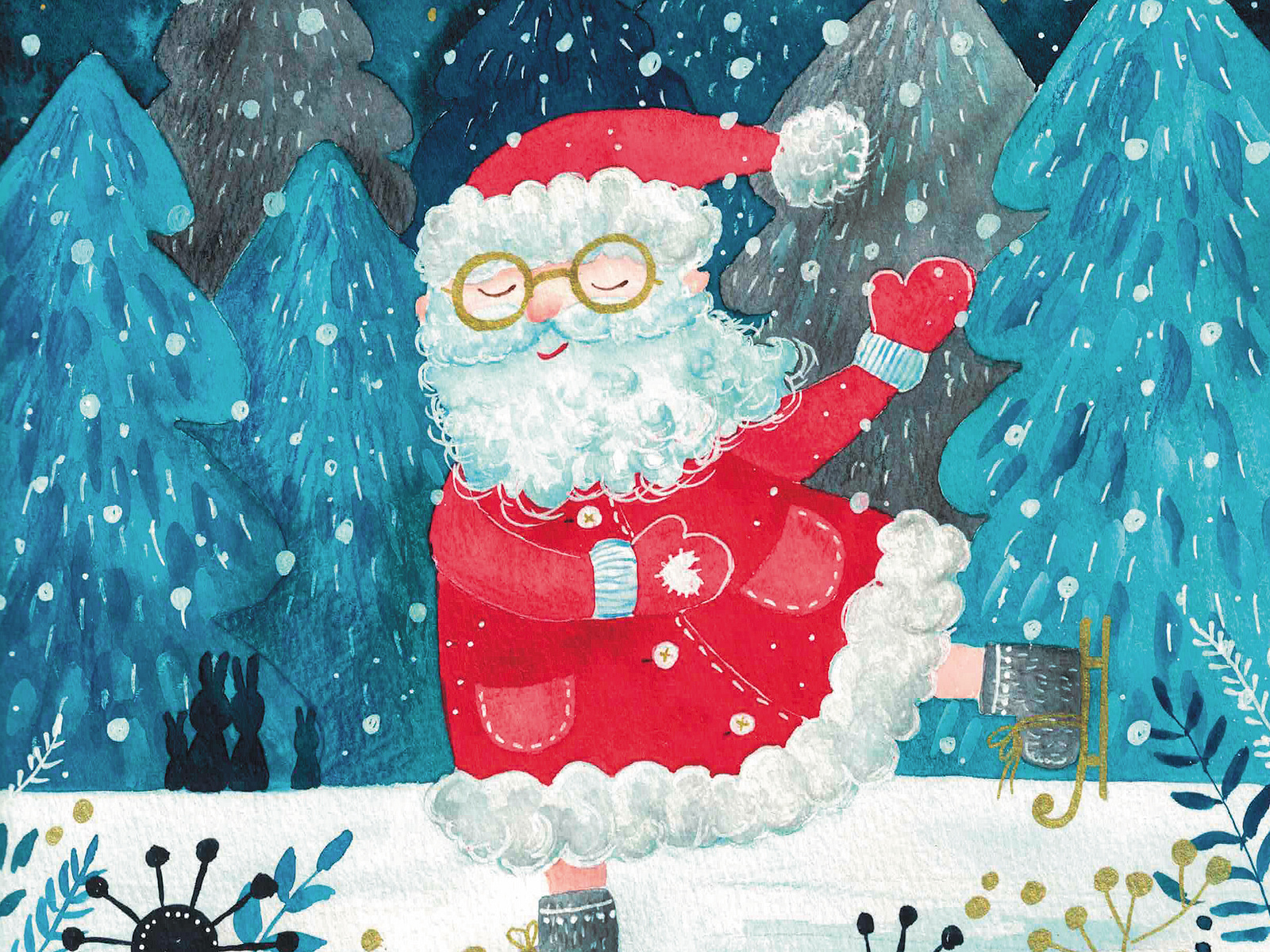 Santa's joy. Christmas cards Collection. by Olga Osipova on Dribbble