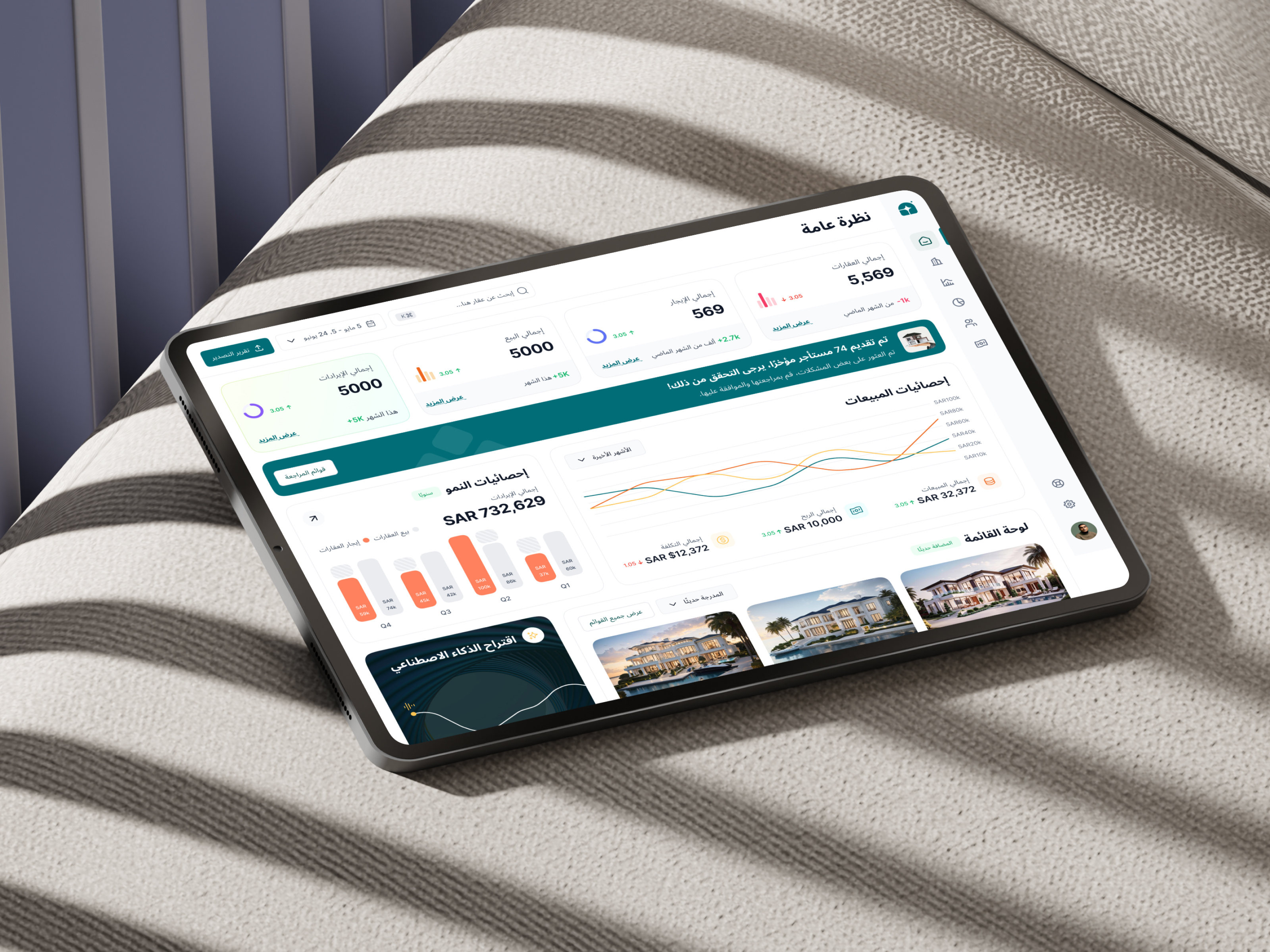 Real Estate Admin Dashboard | Property & Sales Insights by FocoTik UI ...