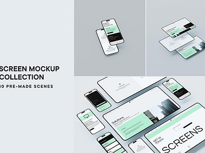 Screen Mockup Collection by Product Mockups on Dribbble